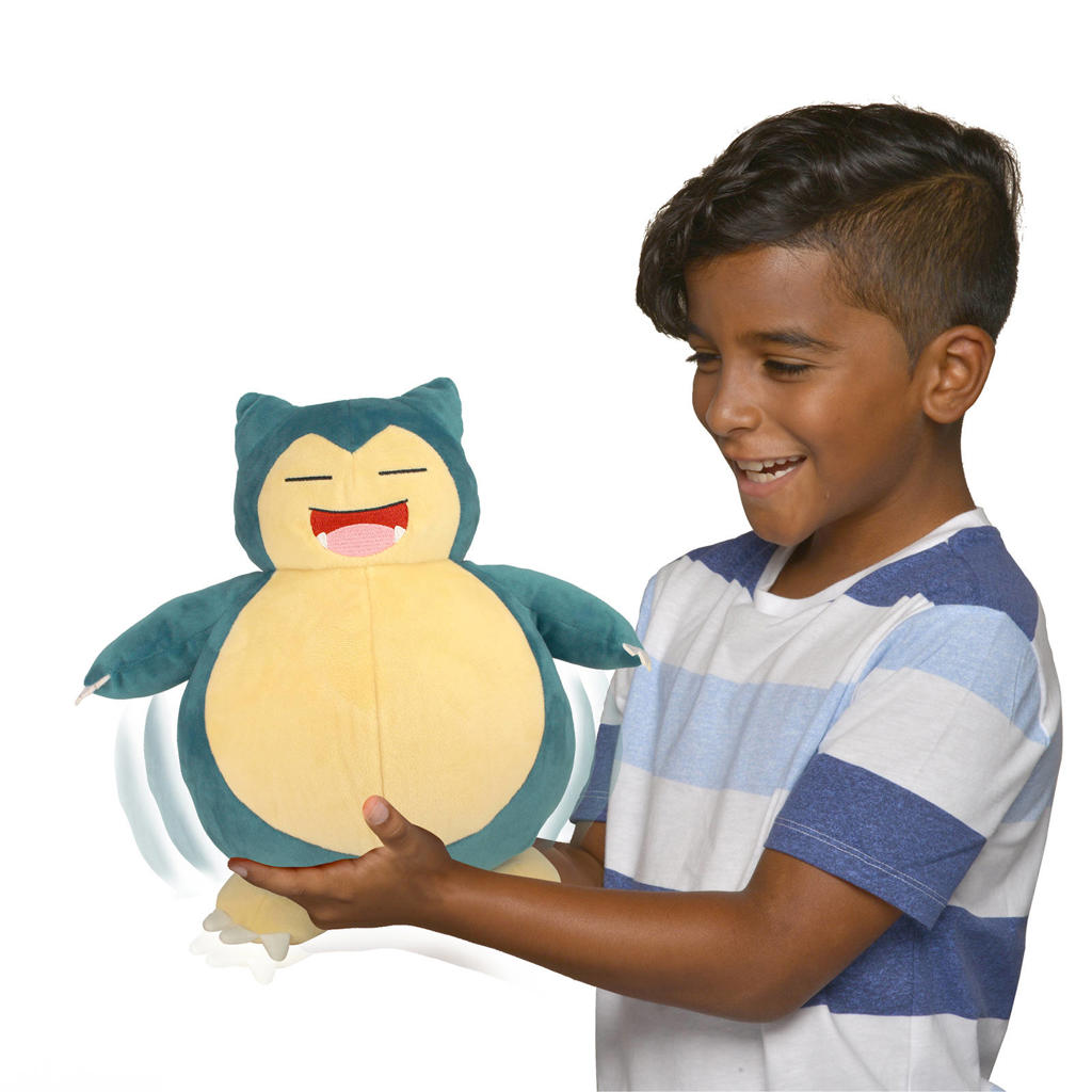 Pokemon Knuffel Snooze Action Slapende Snorlax knuffel 25 cm | wehkamp