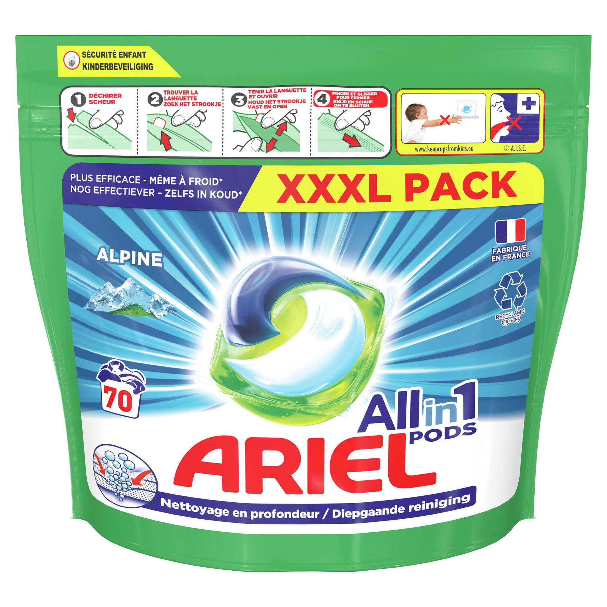 Ariel All-in-1 Wasmiddel Pods - Alpine 2 x 70 Stuks ...