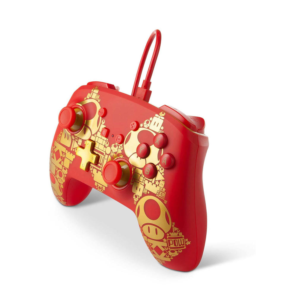 PowerA Nintendo Switch Enhanced Wired controller Mario Gold M | wehkamp