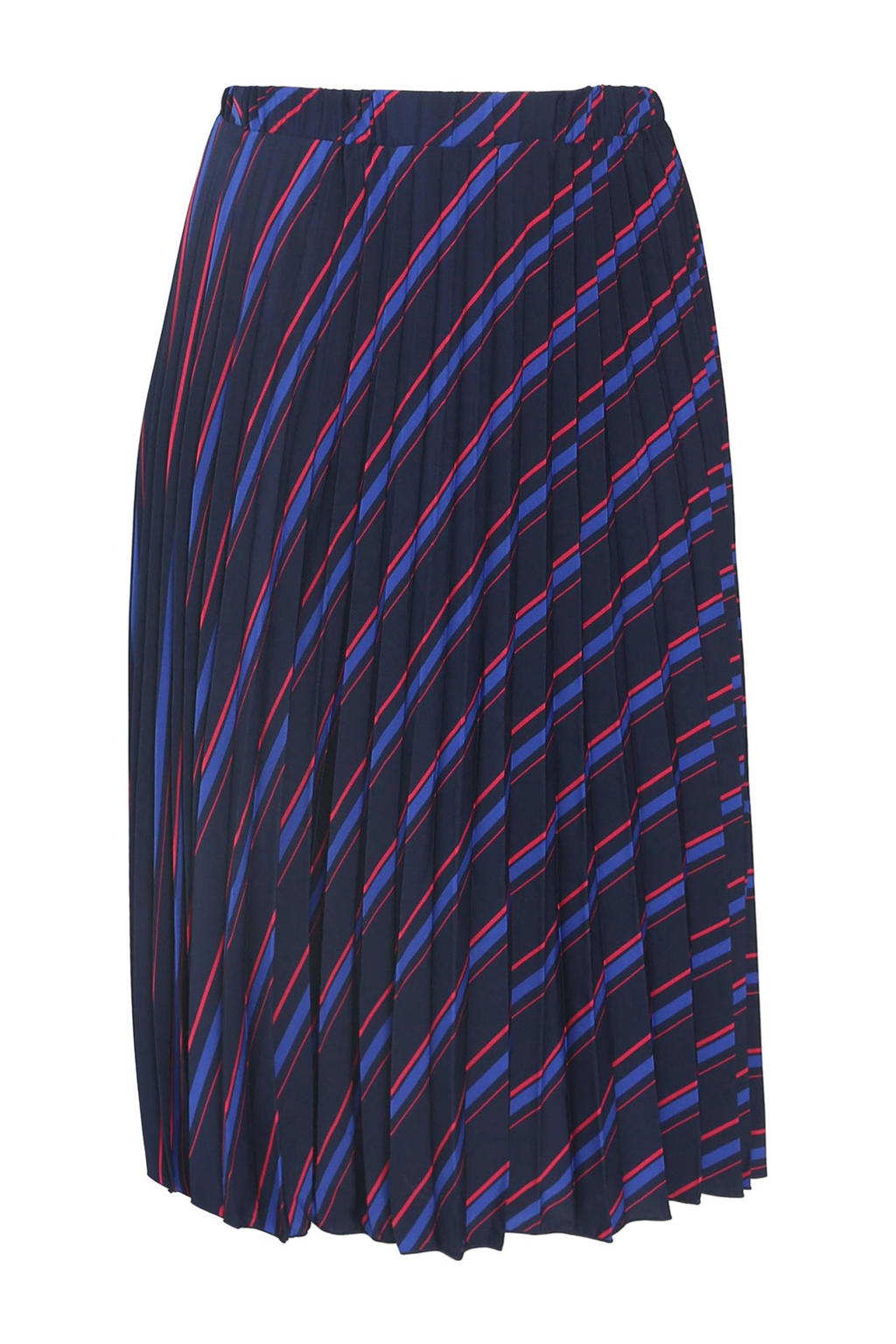 PROMISS gestreepte rok donkerblauw/blauw/rood | wehkamp