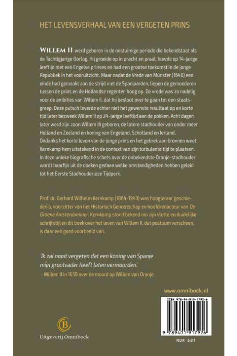 G.W. Kernkamp Prins Willem II | wehkamp