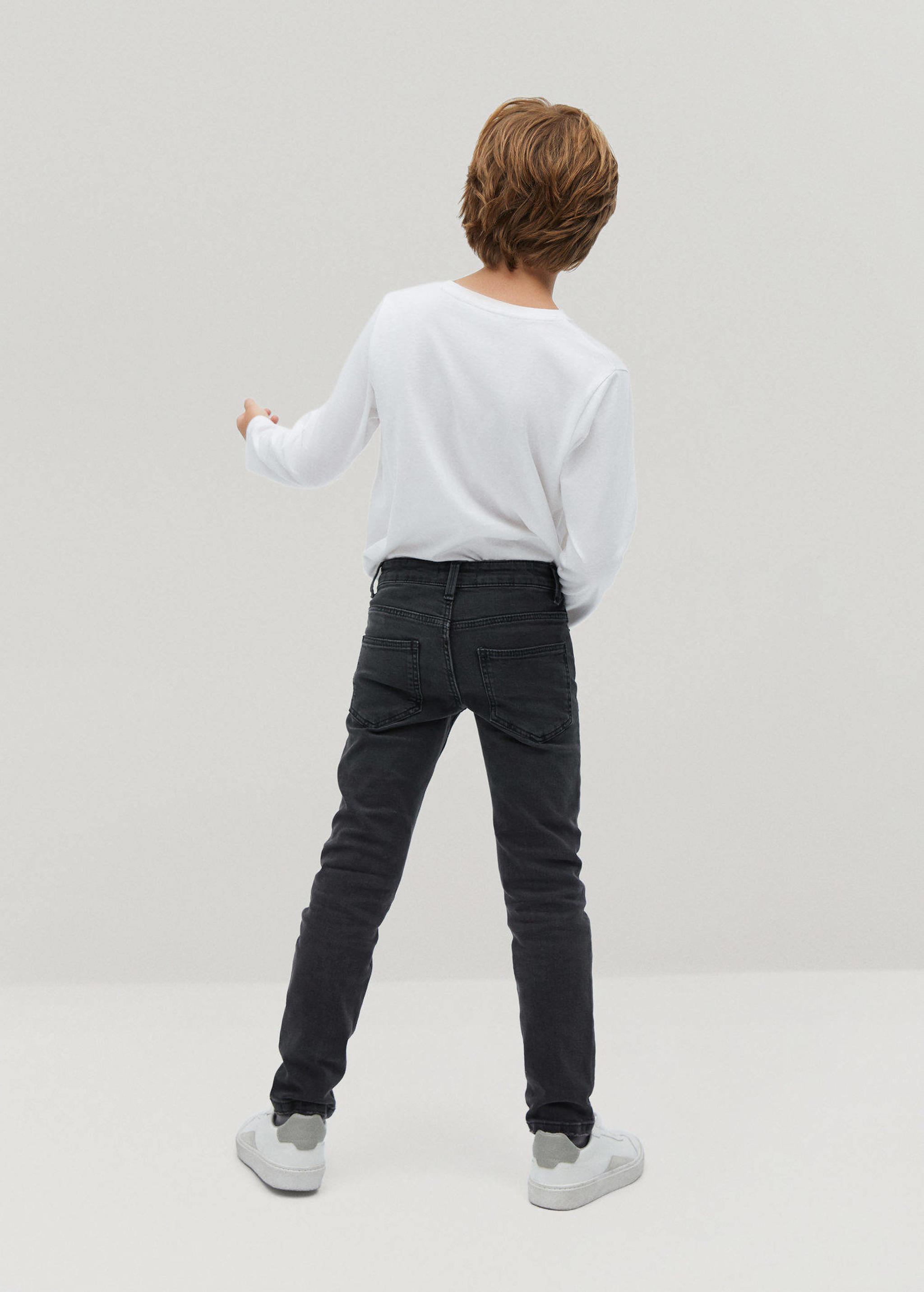 Mango Kids slim fit jeans antraciet | wehkamp