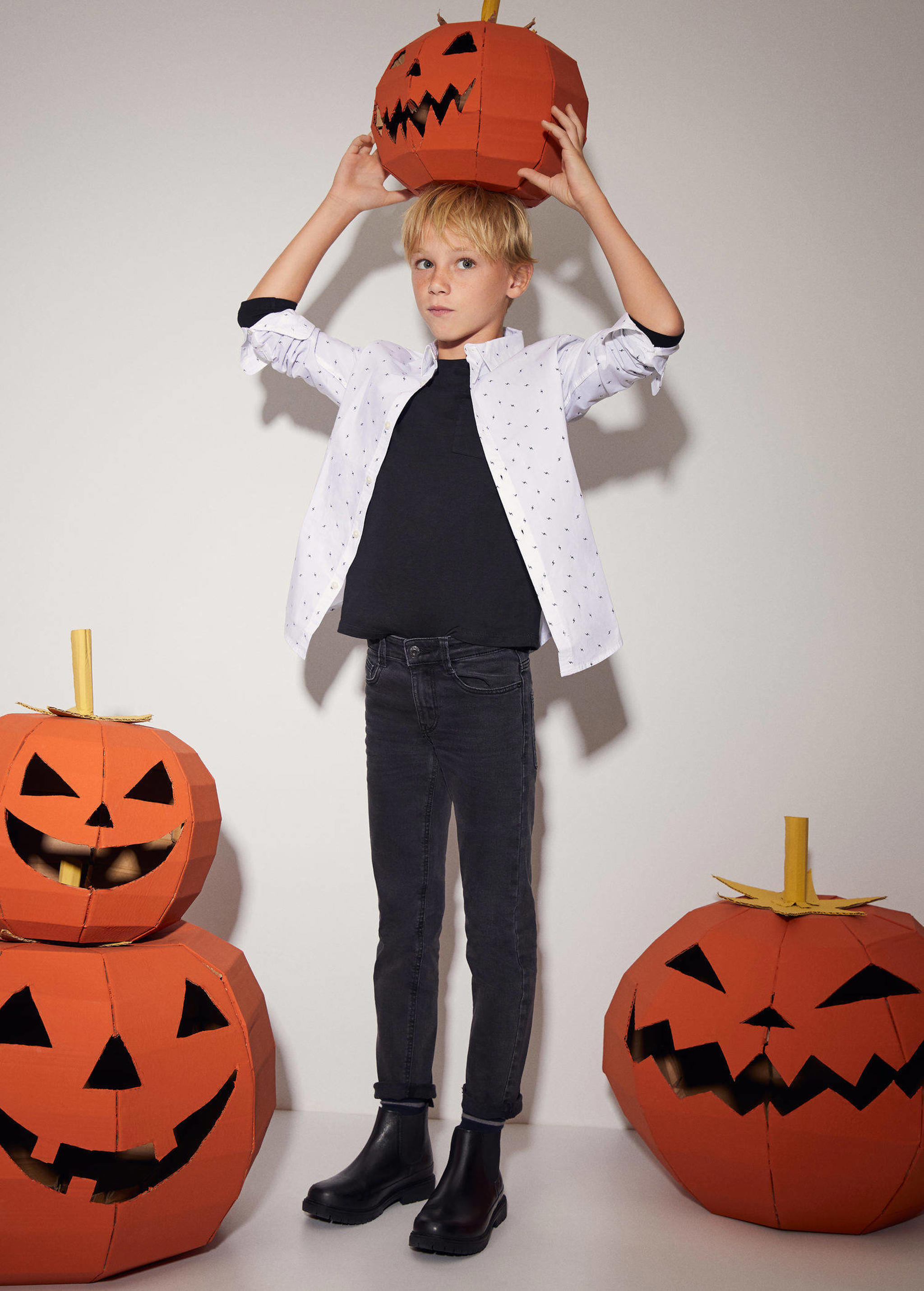 Mango Kids slim fit jeans antraciet | wehkamp