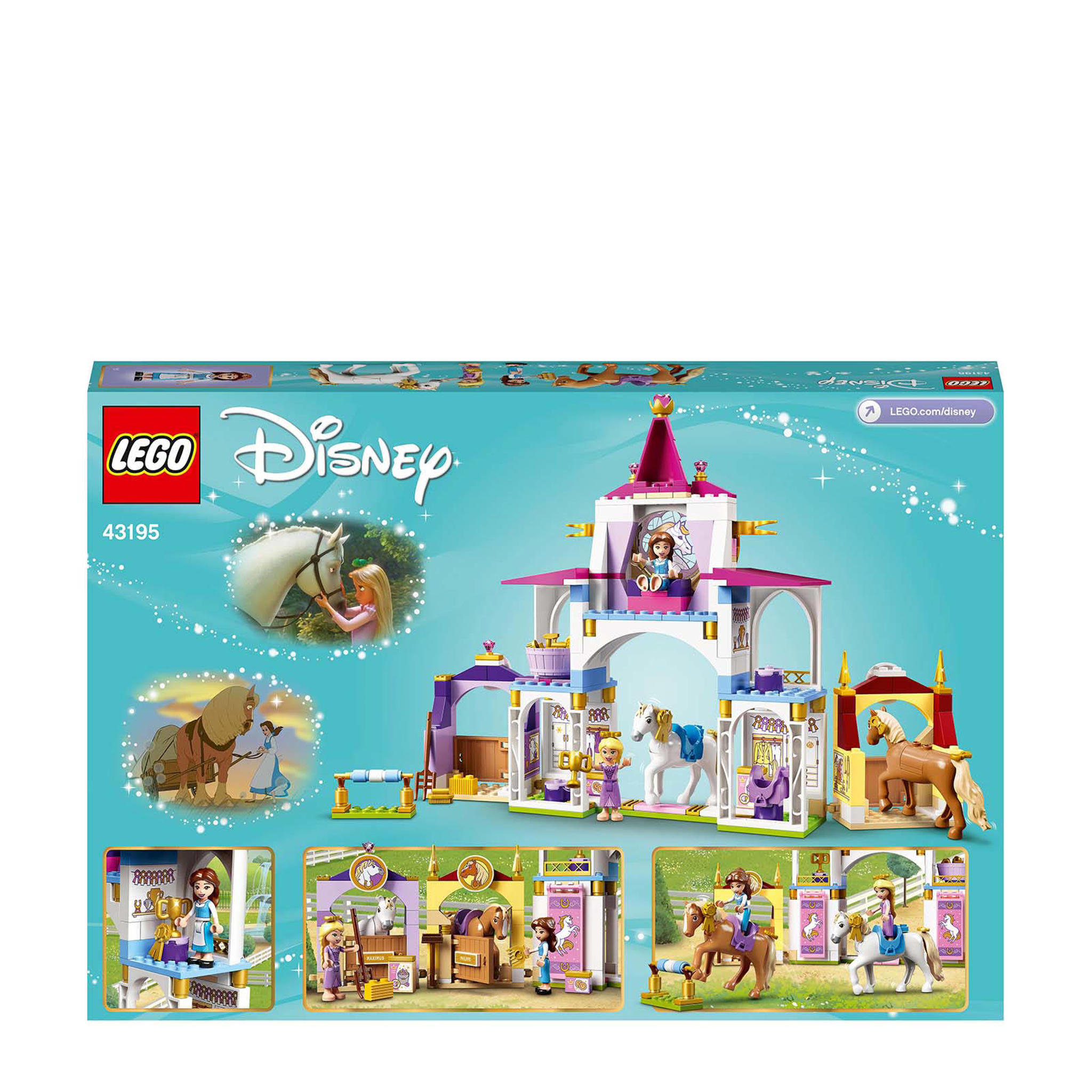 LEGO Disney Princess Belle en Rapunzel's koninklijke paardenstal 43195 ...