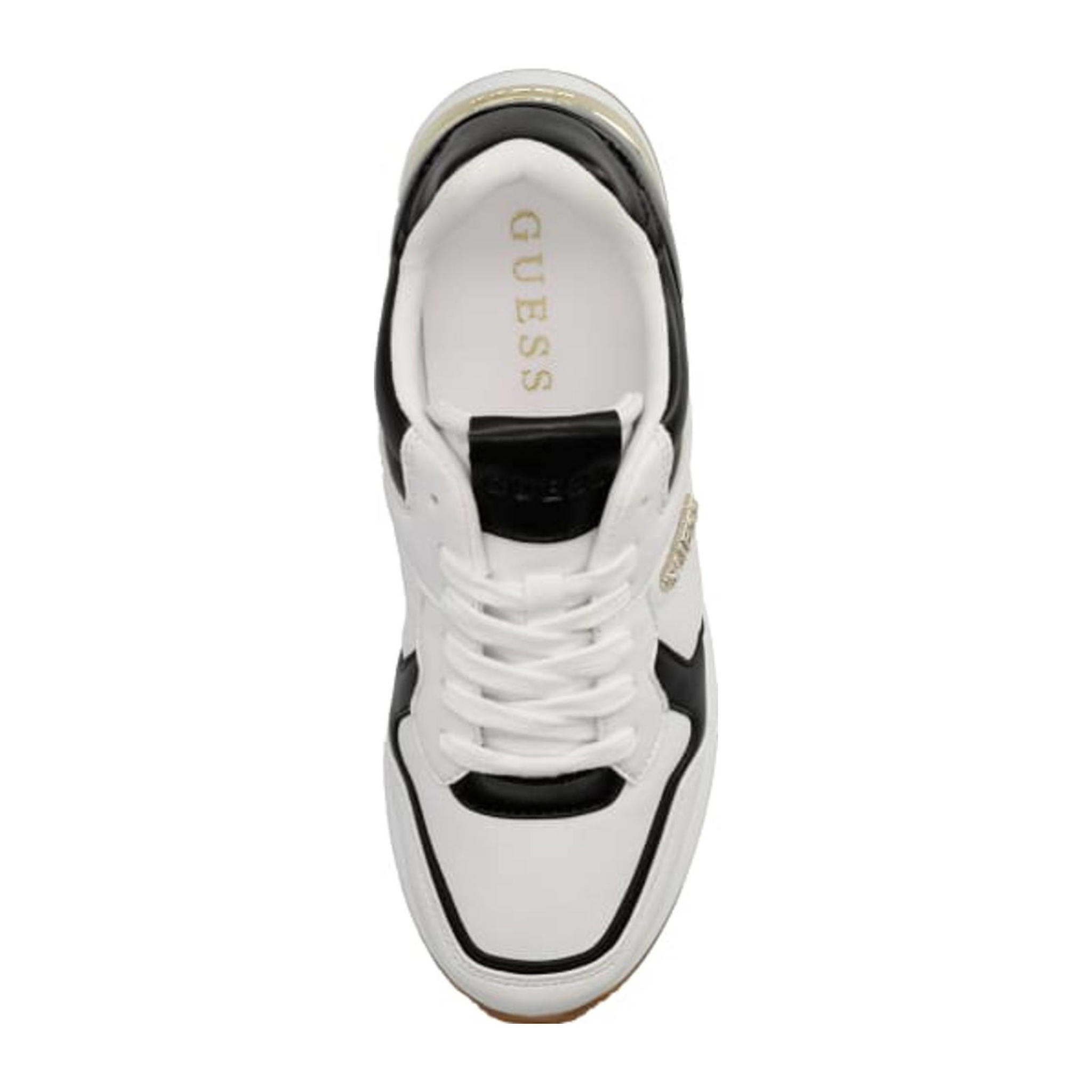 GUESS MAYBEL2 sneakers wit/zwart | wehkamp