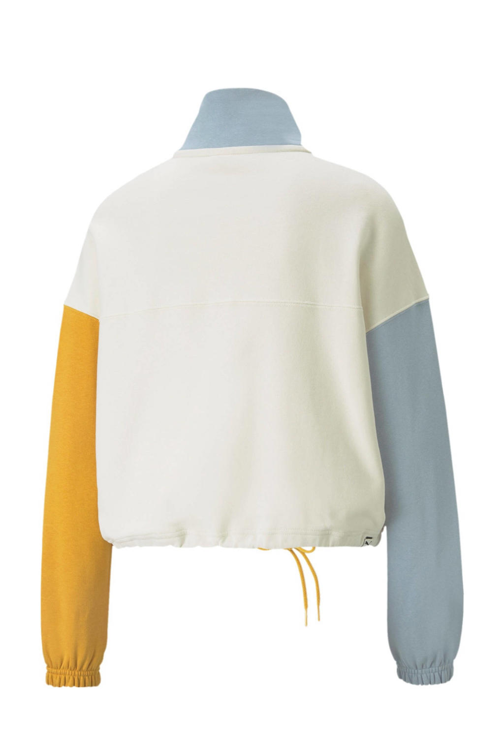Puma sweater Downtown ecru/lichtblauw/geel | wehkamp
