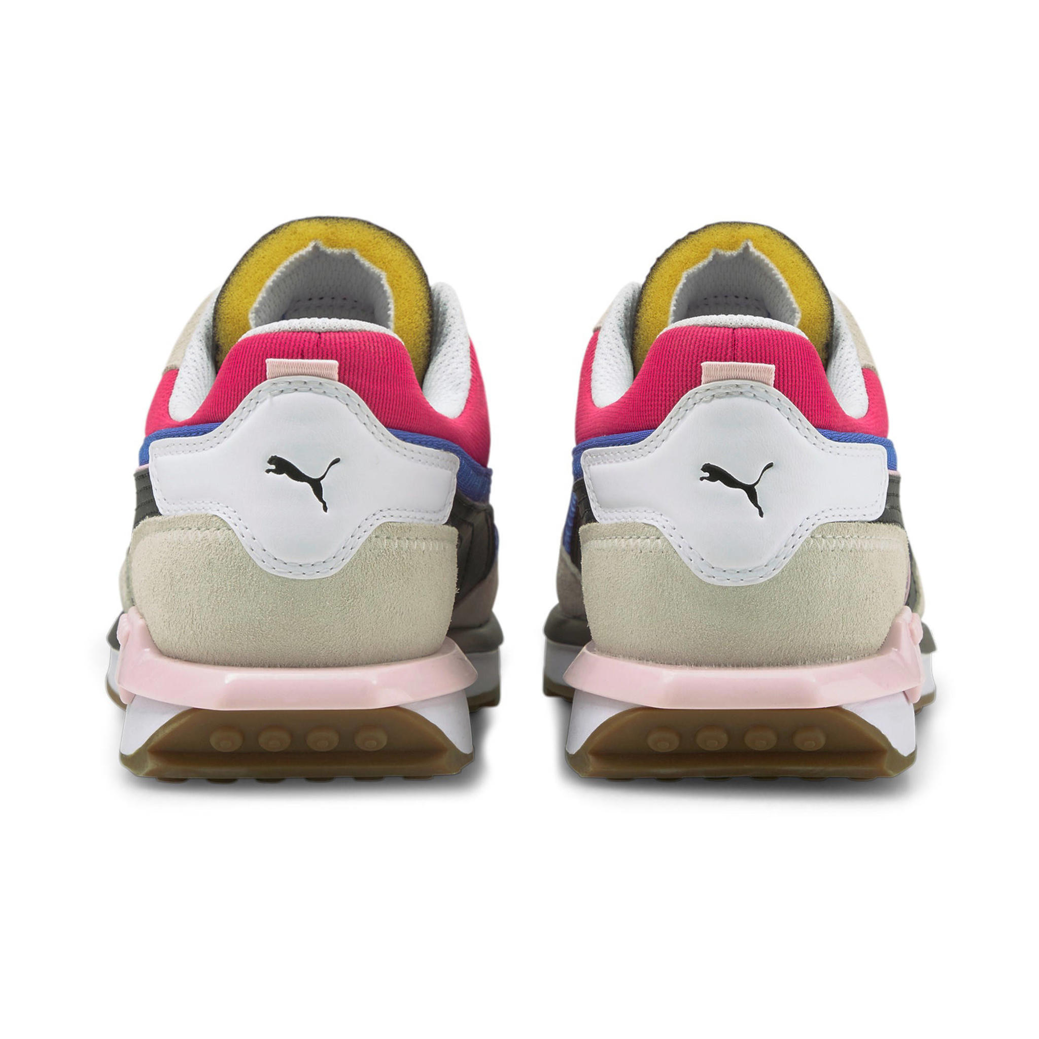 Puma City Rider sneakers grijs/fuchsia/paars | wehkamp