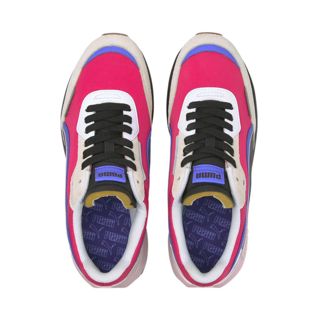 Puma City Rider sneakers grijs/fuchsia/paars | wehkamp