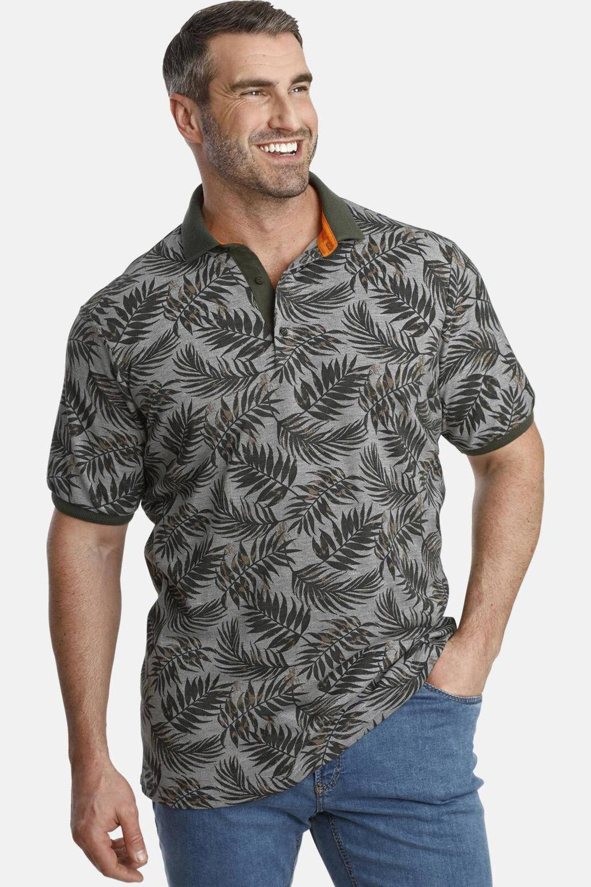 Charles Colby polo EARL ANGUS Plus Size grijs | wehkamp