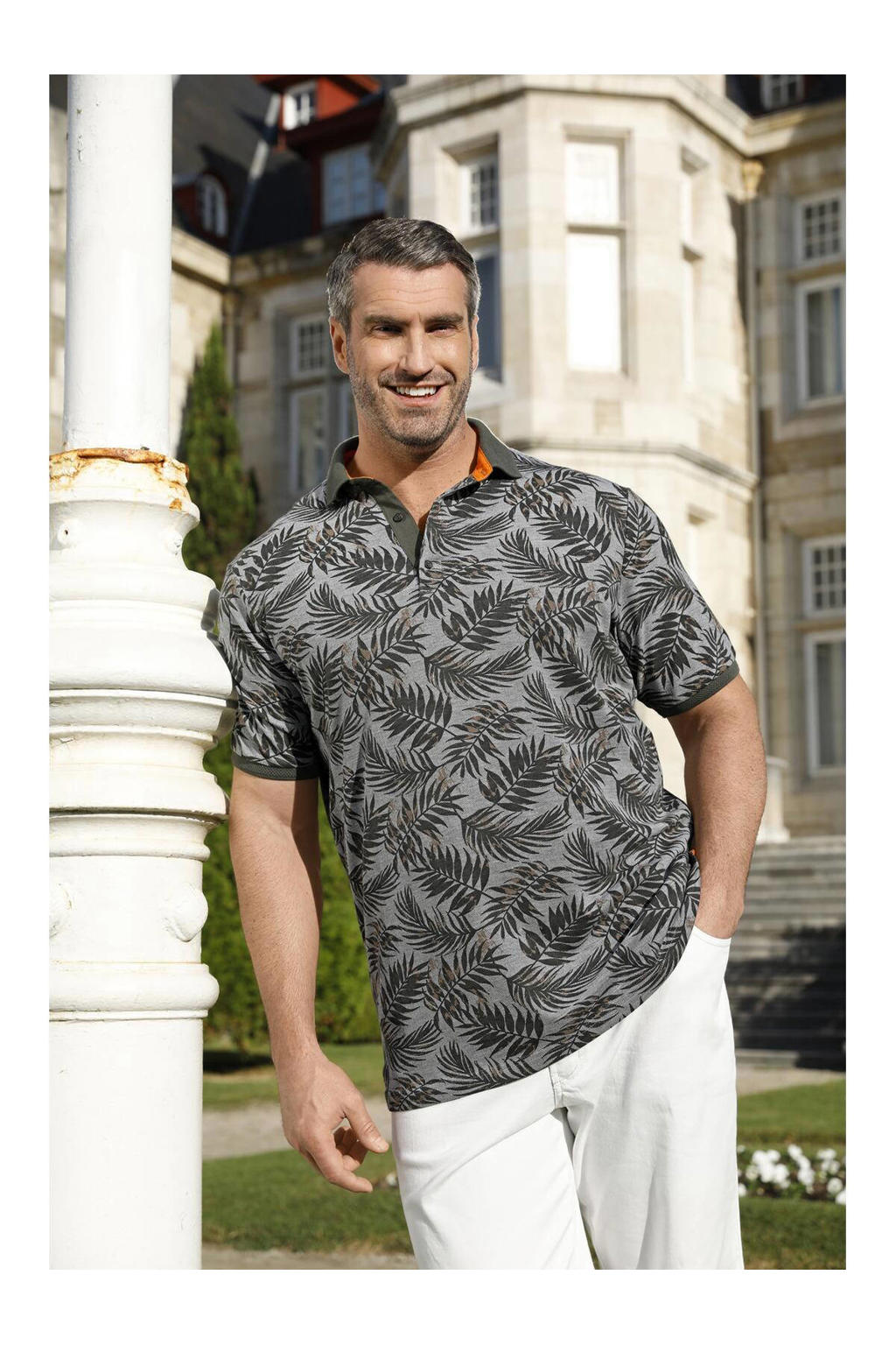 Charles Colby polo EARL ANGUS Plus Size grijs | wehkamp