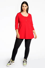 YOEK tuniek ORGANIC COTTON rood | wehkamp