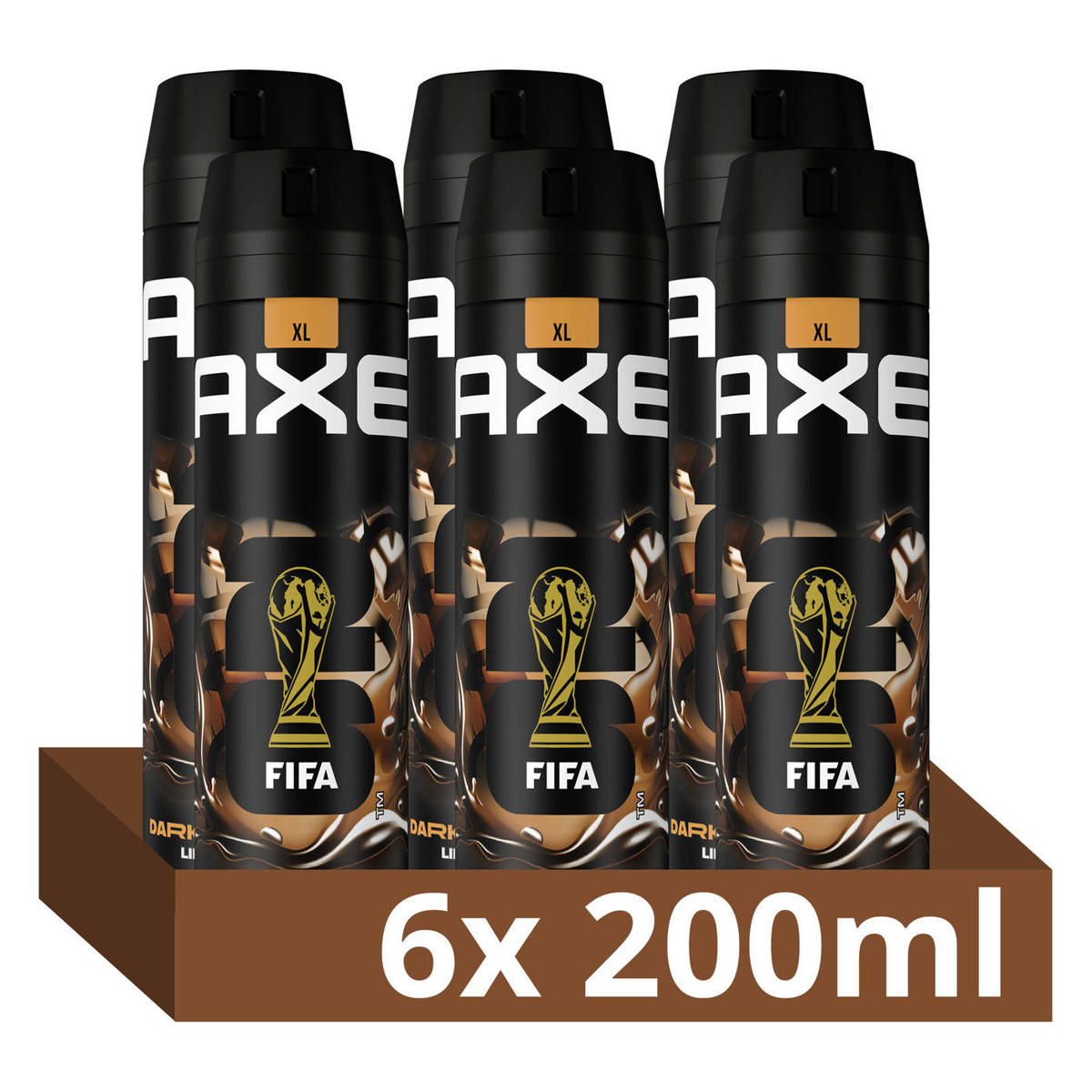 Axe Dark Temptation FIFA Limited Edition deodorant bodyspray - 6 x 200 ...