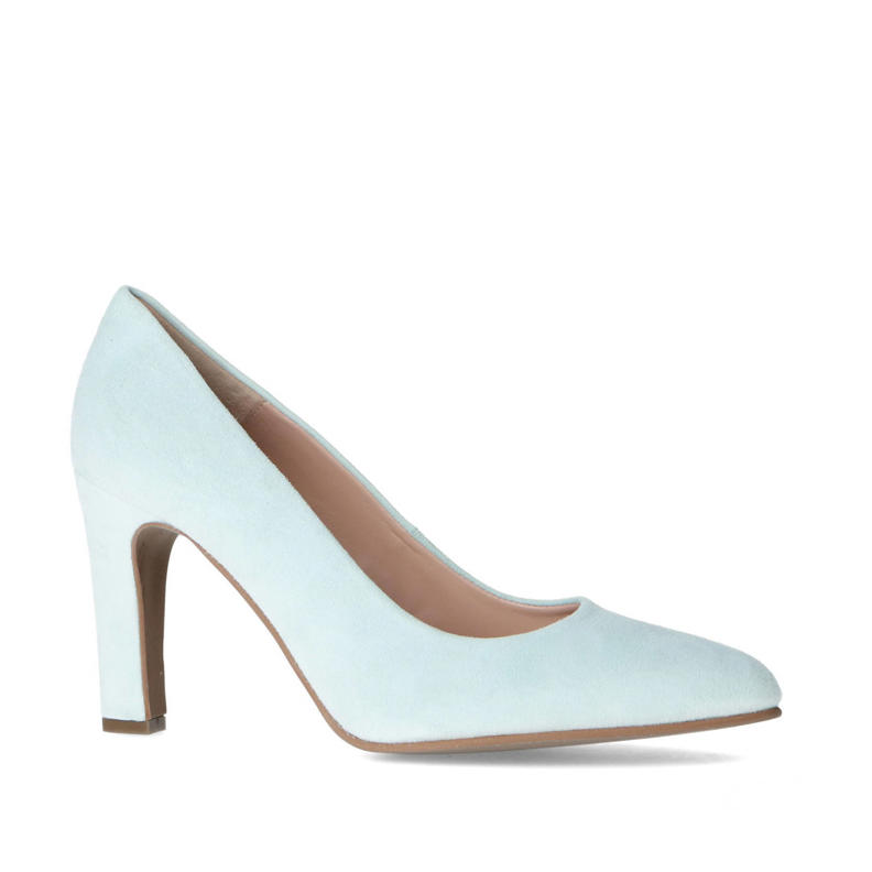 Manfield suède pumps mintgroen | wehkamp
