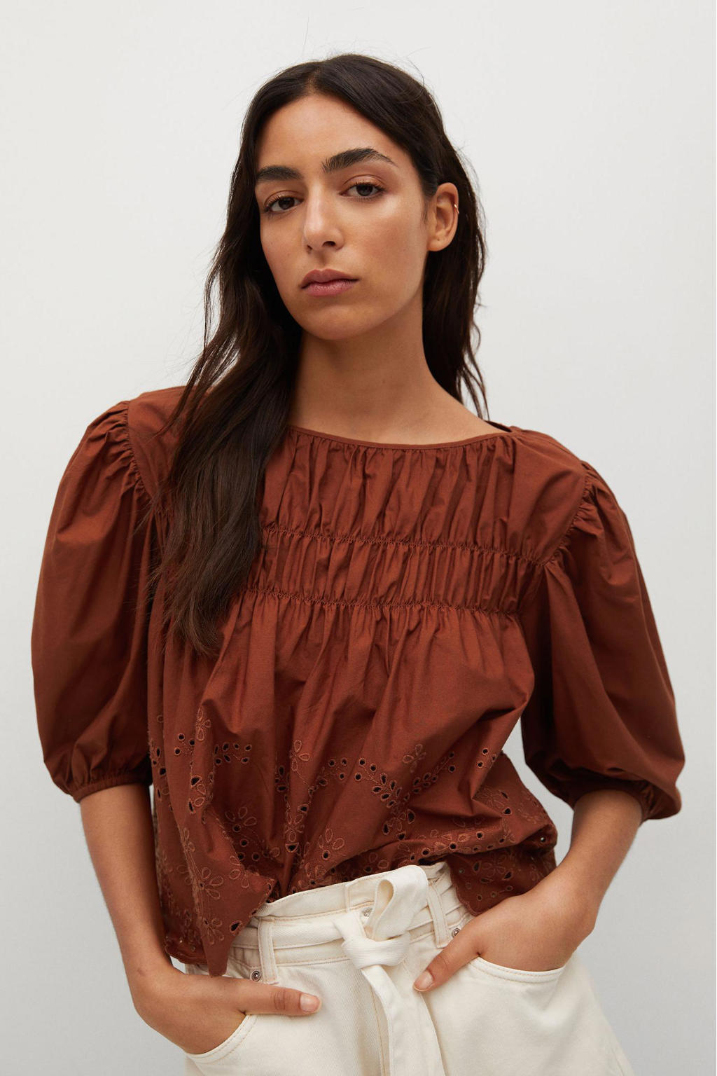 Mango top roest - koper | wehkamp