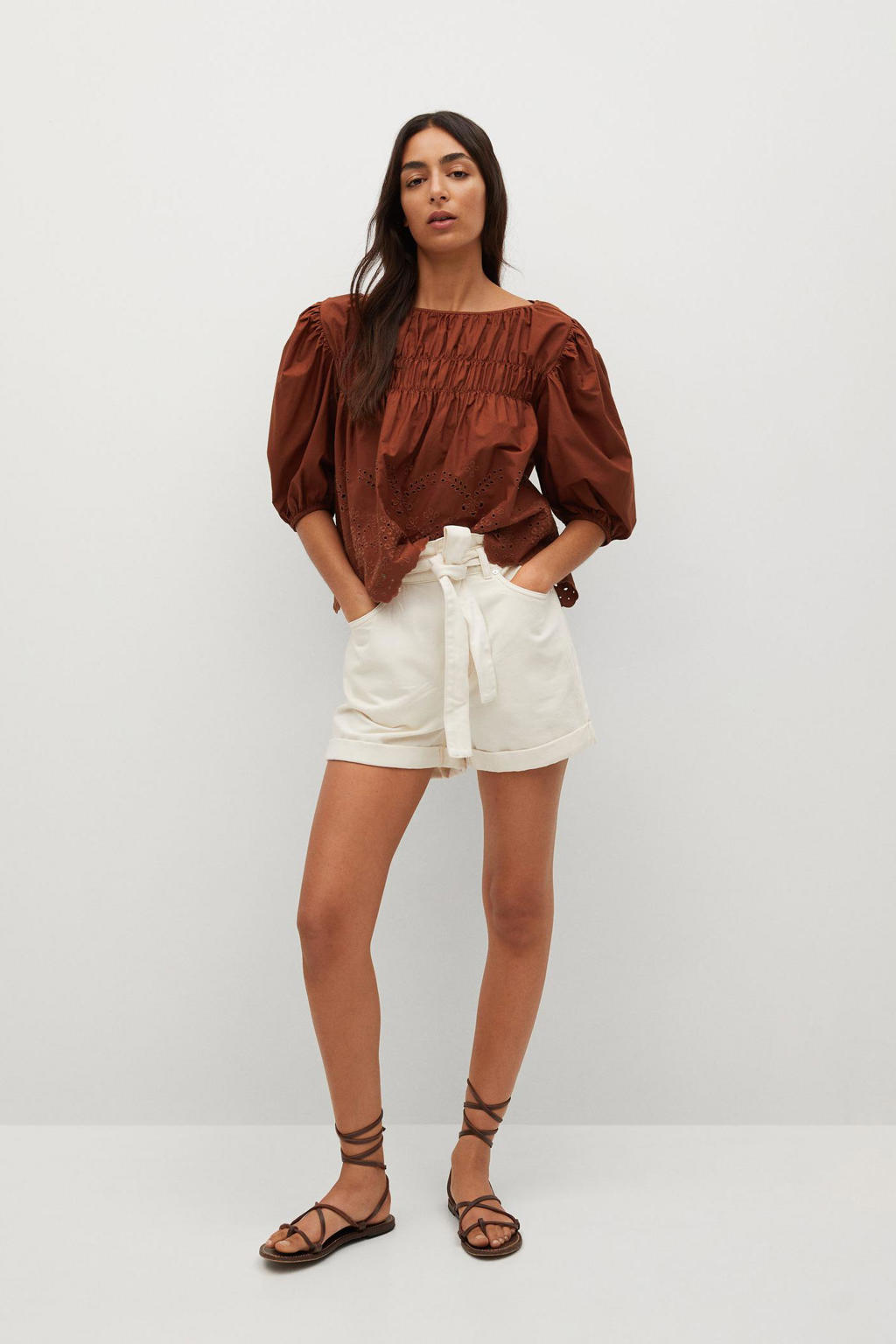 Mango top roest - koper | wehkamp