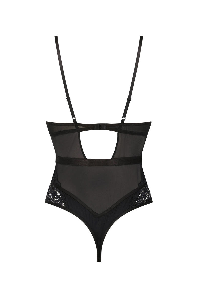 Hunkemöller stringbody met beugel Rose zwart | wehkamp