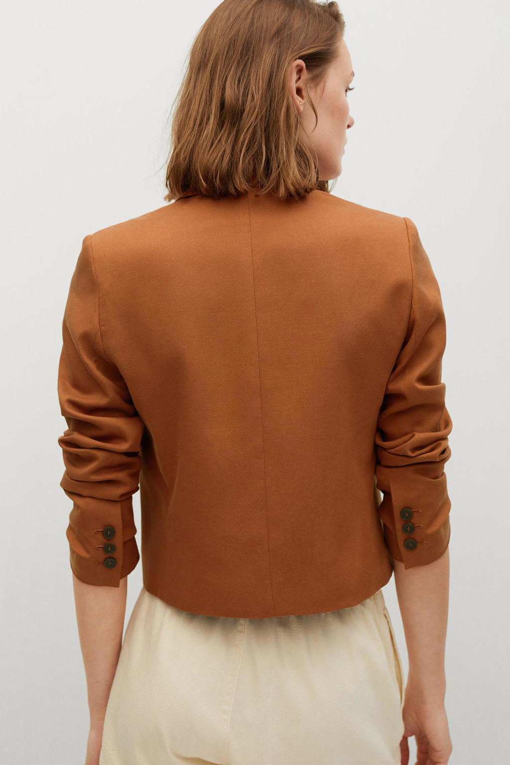 Mango blazer roestbruin | wehkamp