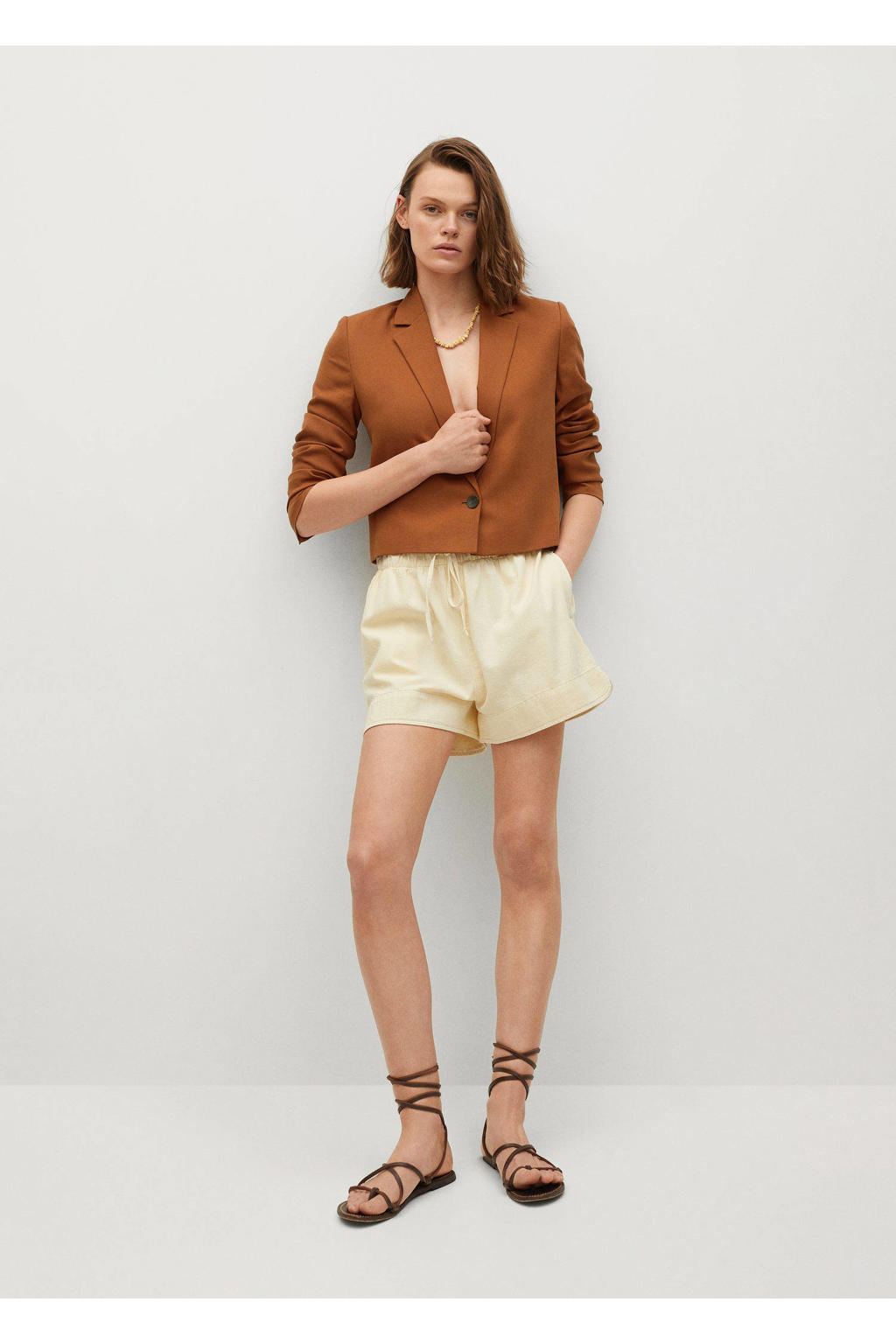 Mango blazer roestbruin | wehkamp