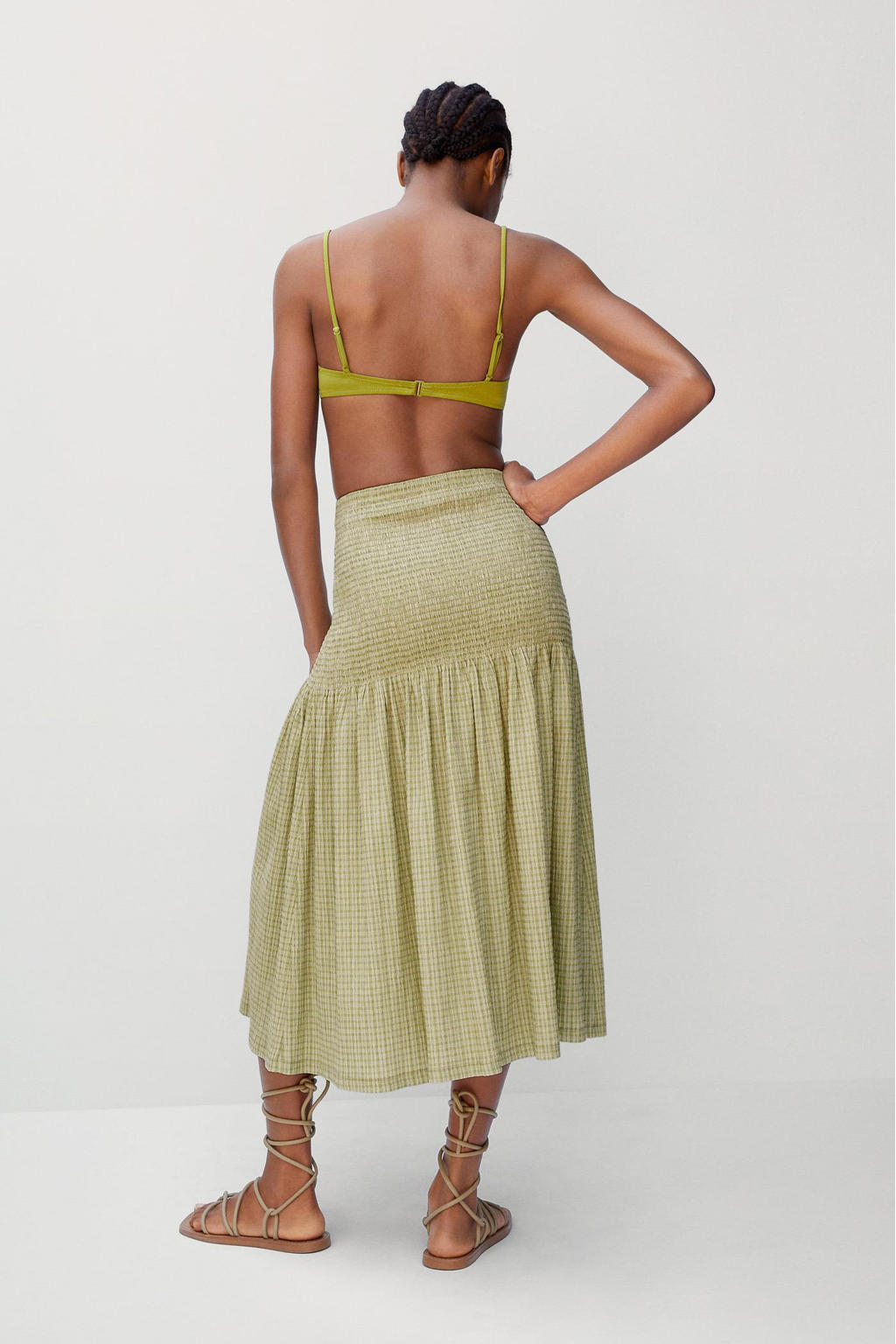 Mango geruite rok groen kopen? | Morgen in huis | wehkamp