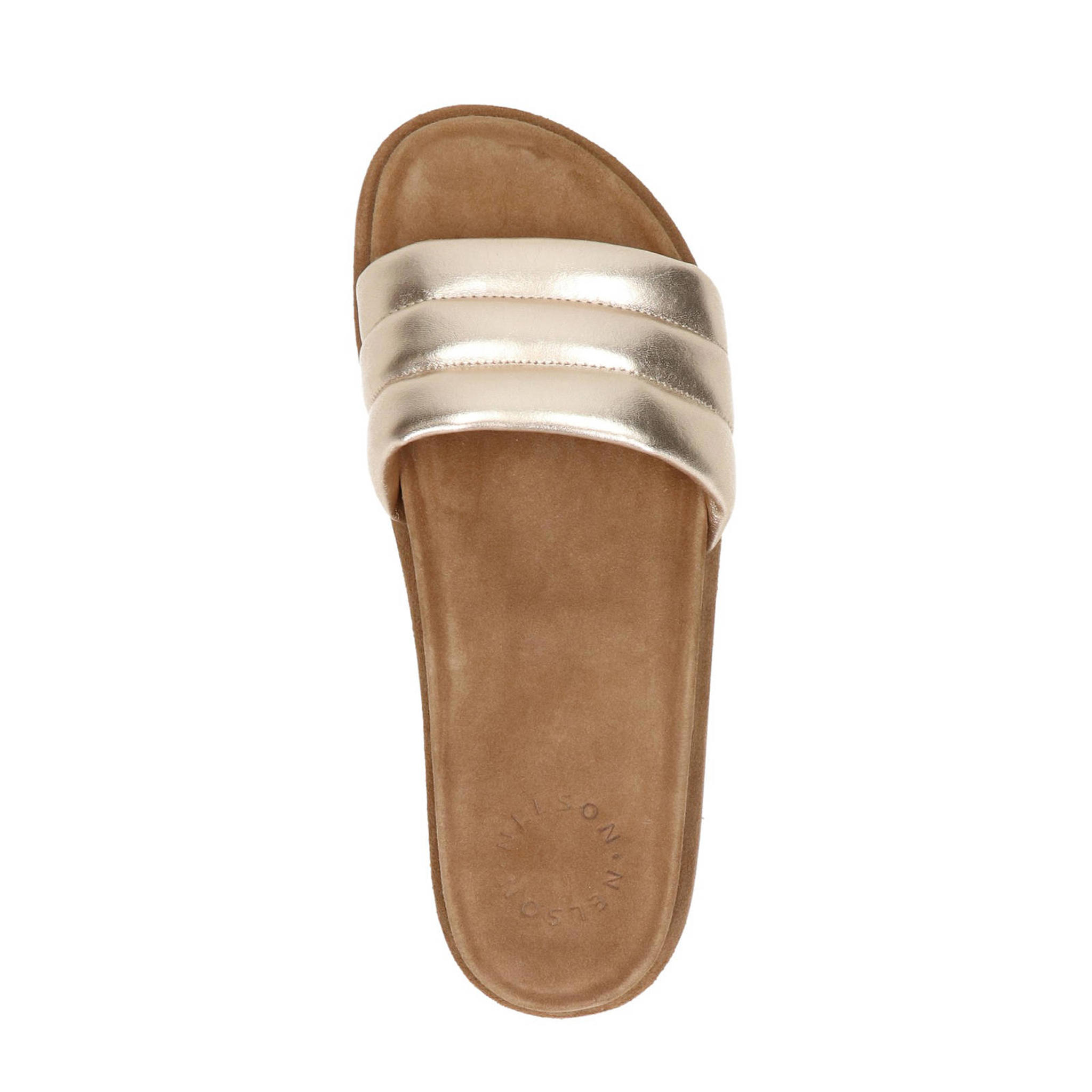 Nelson leren slippers goud kopen? | Morgen in huis | wehkamp