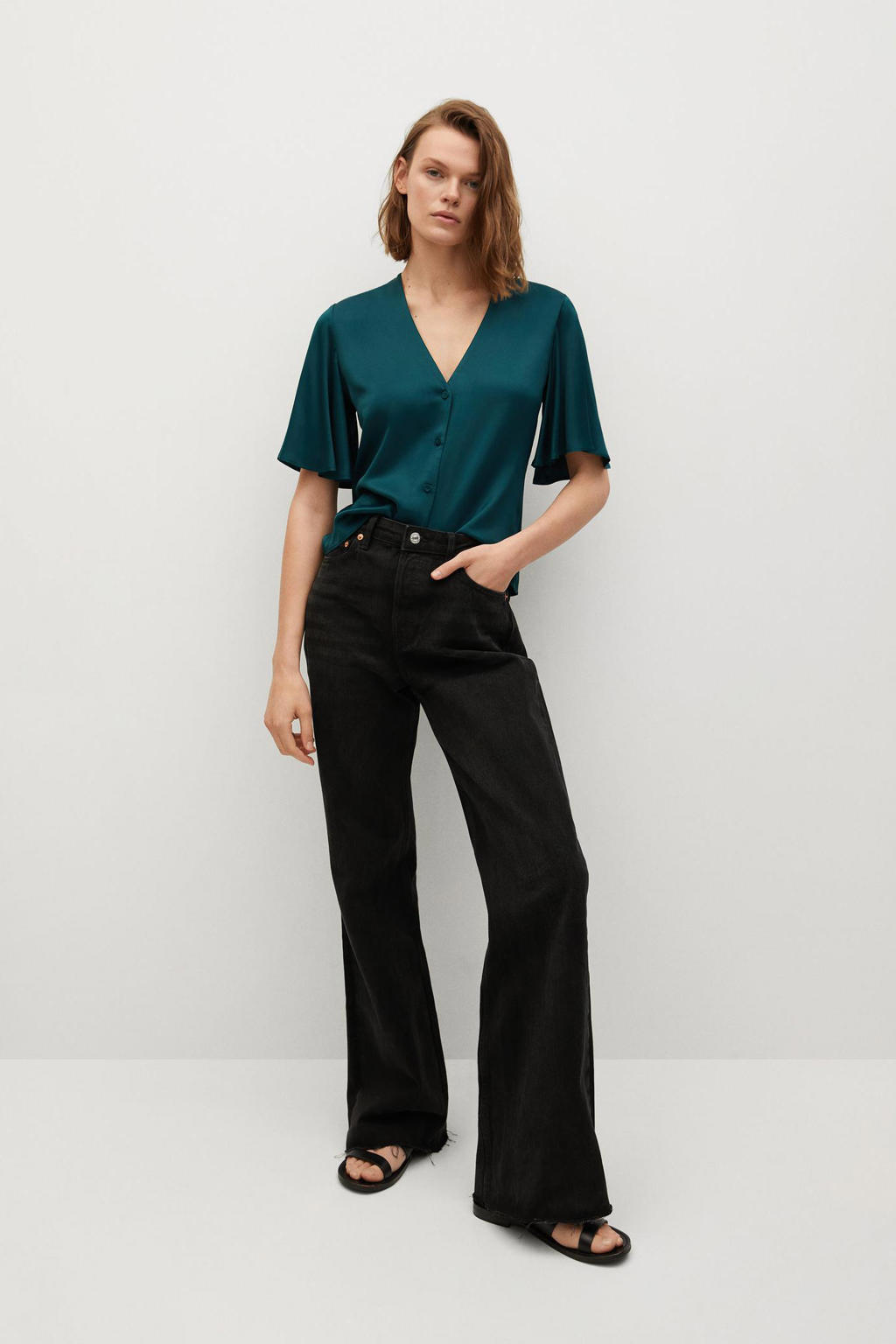 Mango top groen | wehkamp