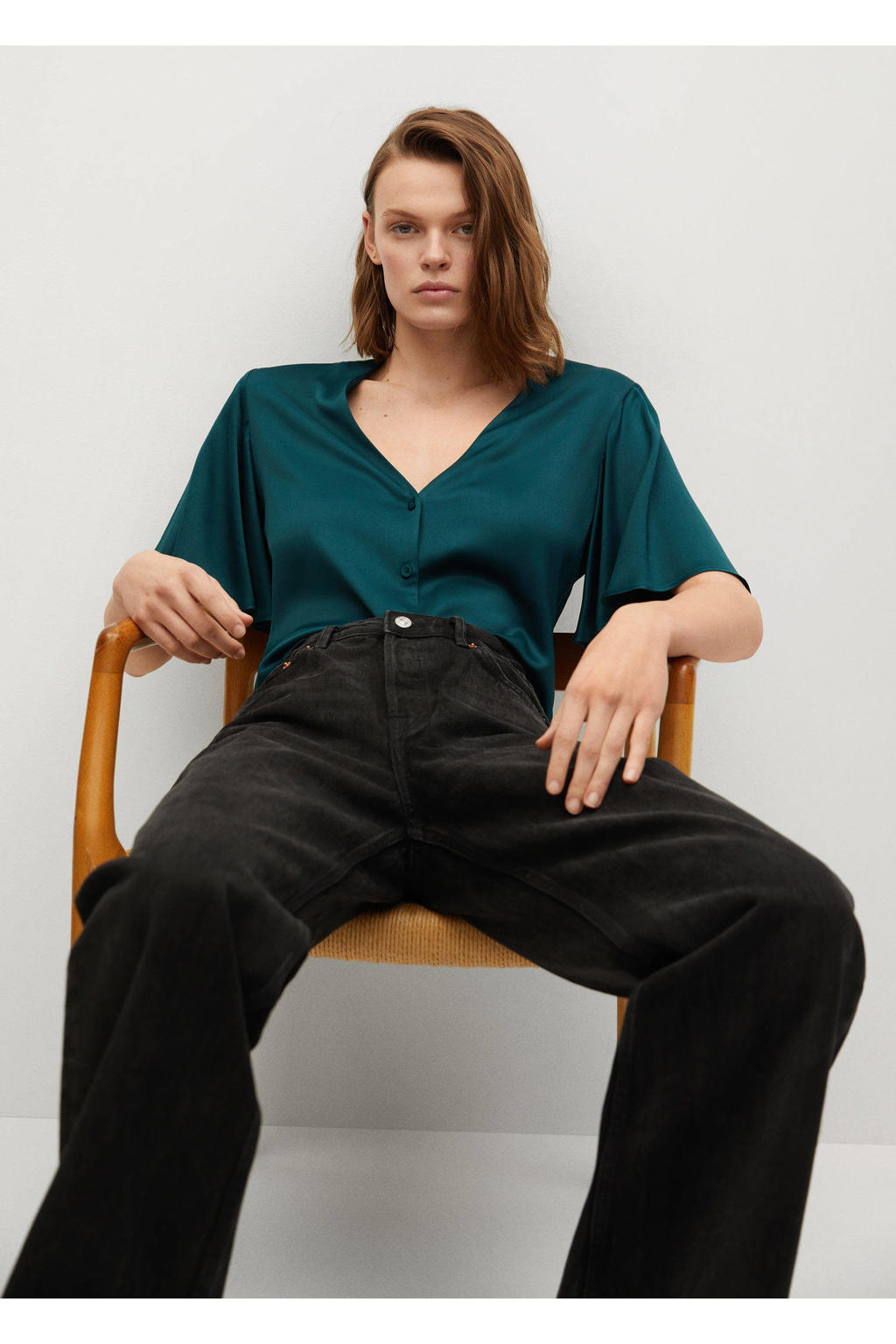 Mango top groen | wehkamp