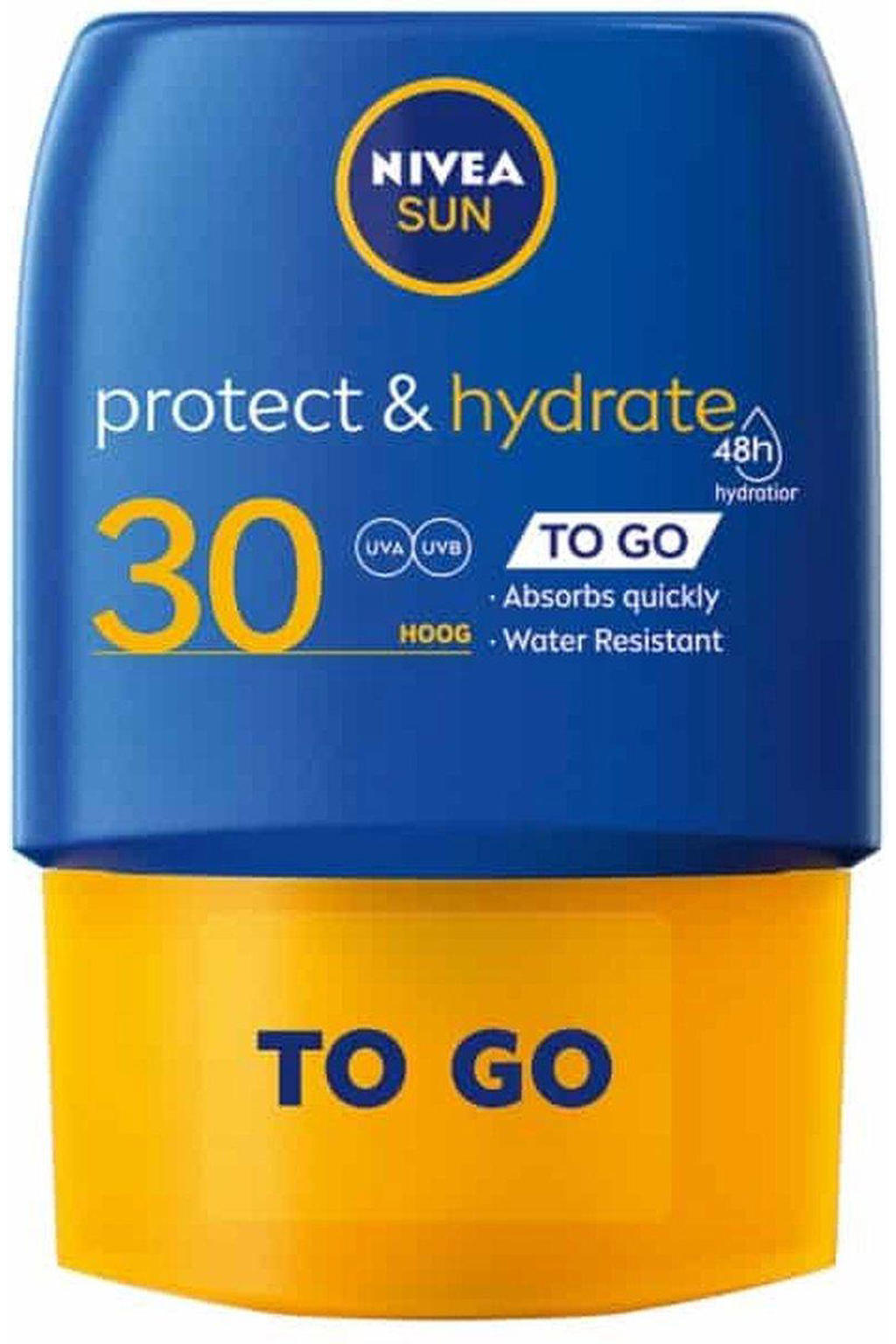 NIVEA SUN protect & hydrate to go zonnemelk pocket size SPF 30 - 50 ml ...