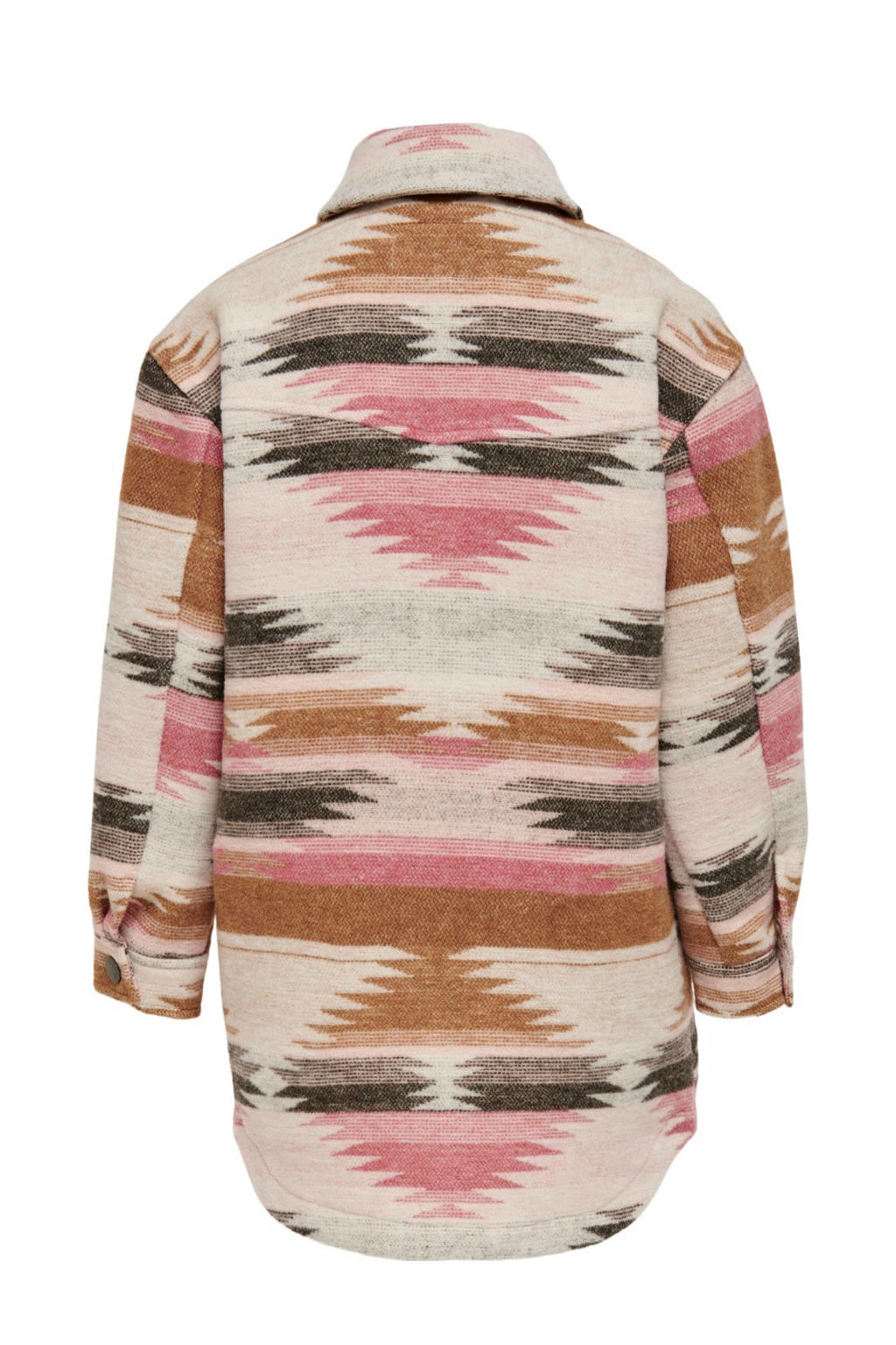 KIDS ONLY shacket winterjas KONFRIDA met all over print beige/bruin ...