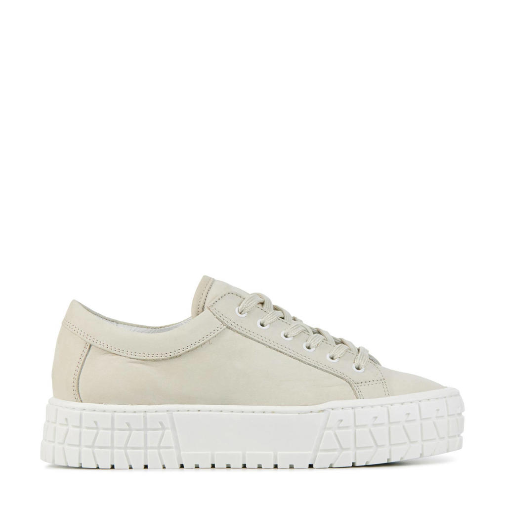 Hip D1922 nubuck plateau sneakers beige | wehkamp