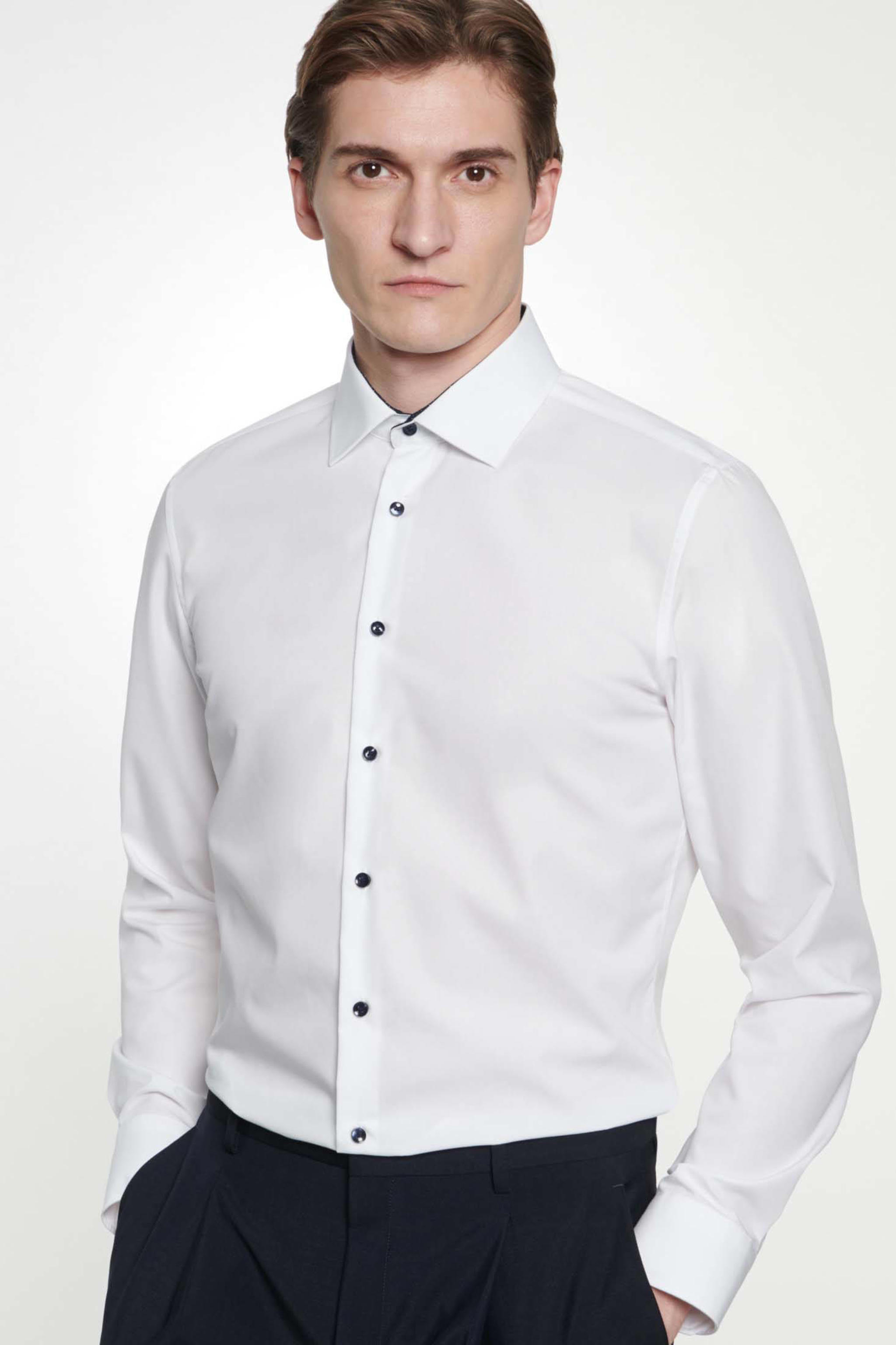 Seidensticker slim fit overhemd wit | wehkamp