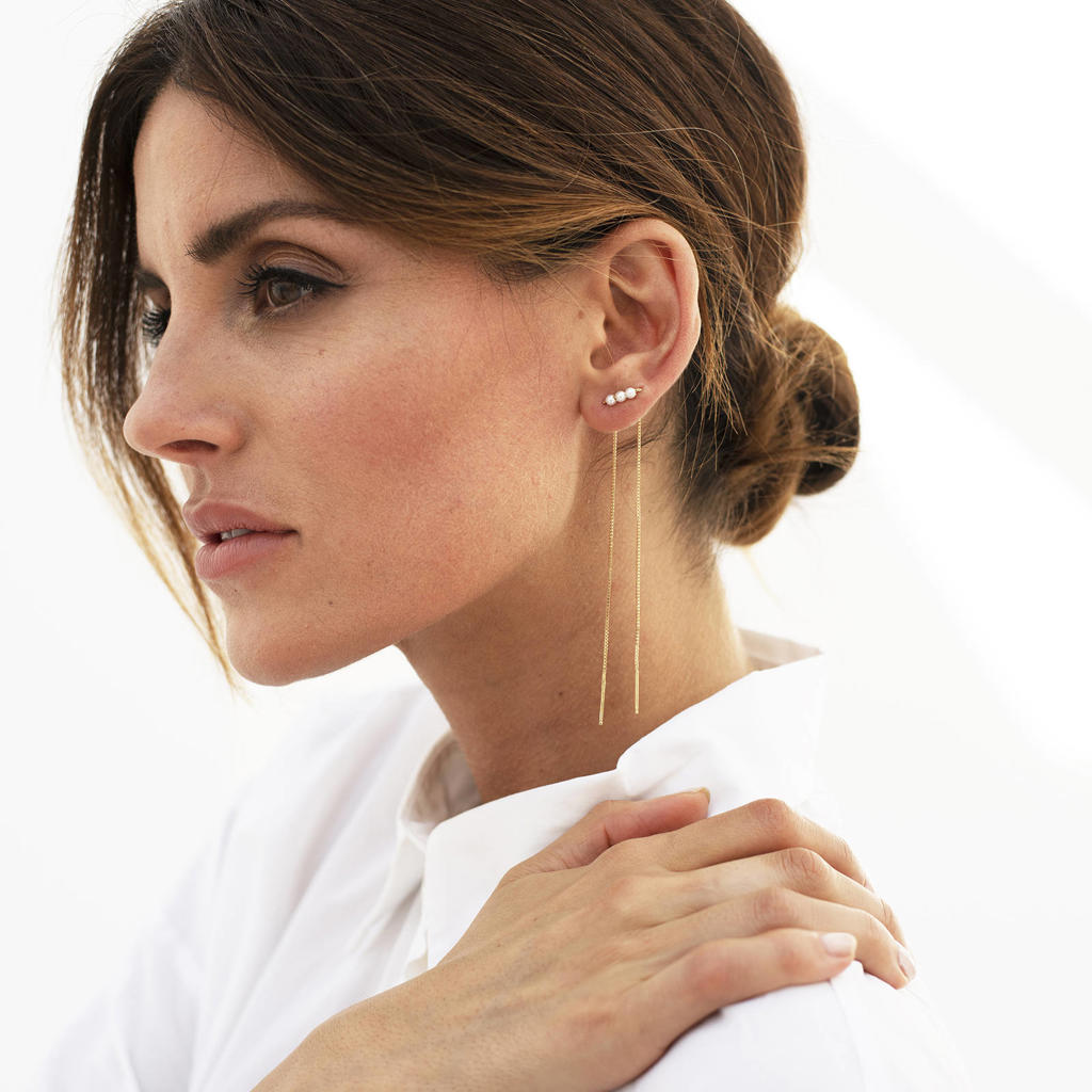 Abrazi gold plated oorbel Legend Threader | wehkamp