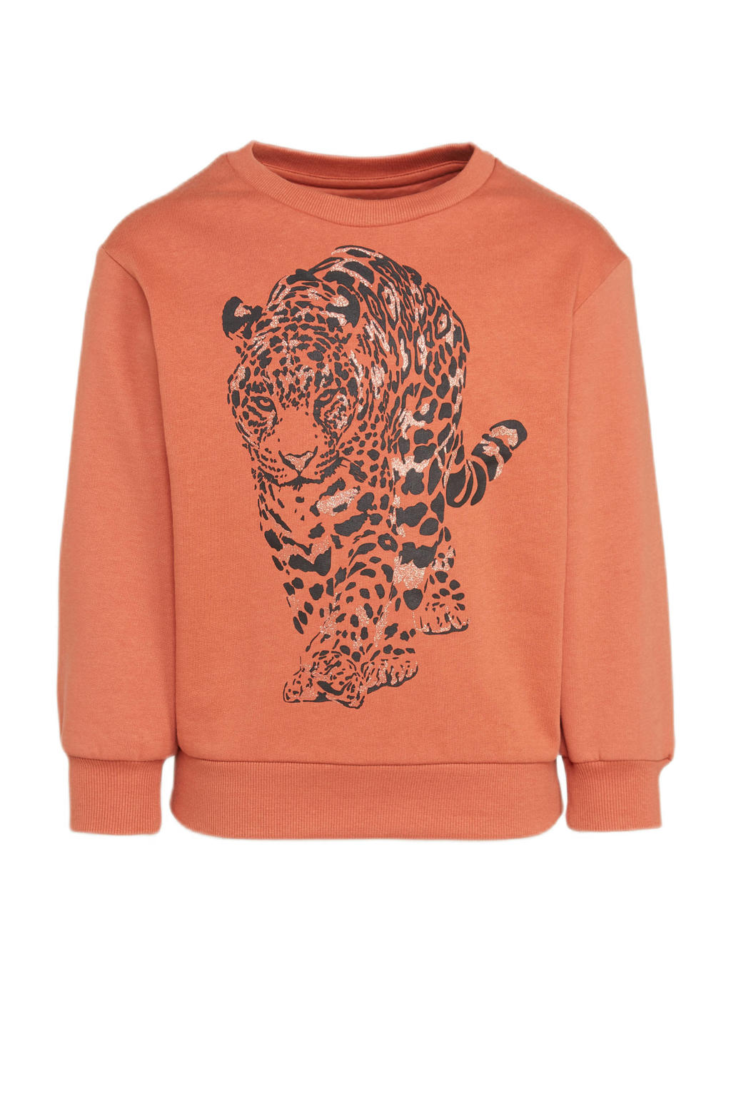 Ellos sweater Amanda met printopdruk oranje | wehkamp