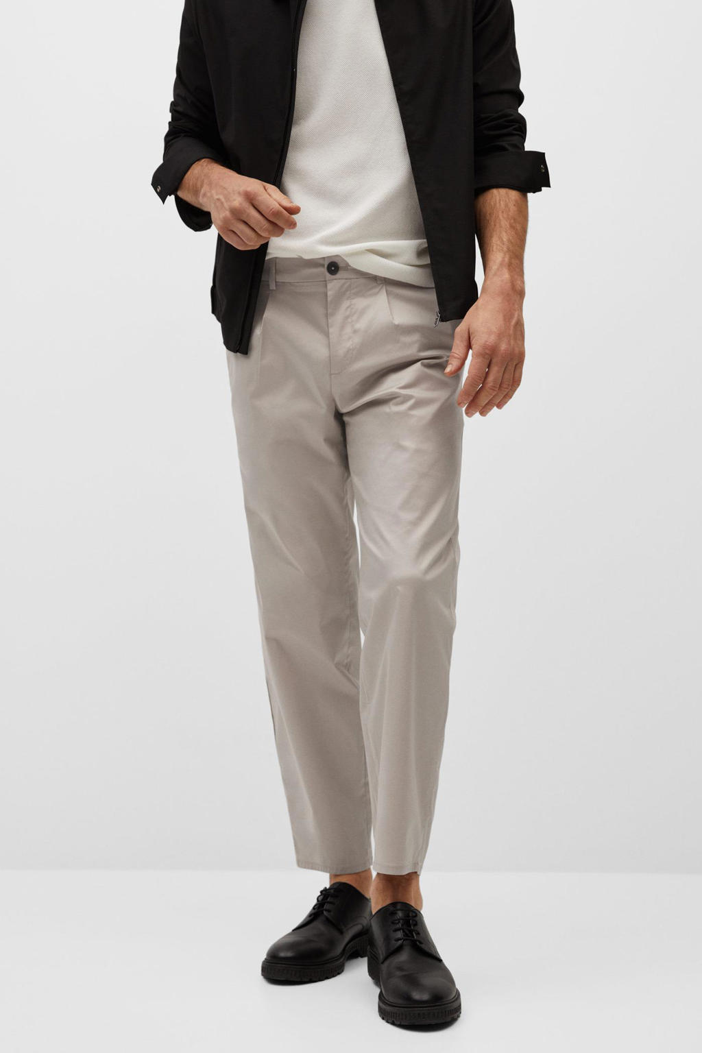 Mango Man regular fit chino beige | wehkamp