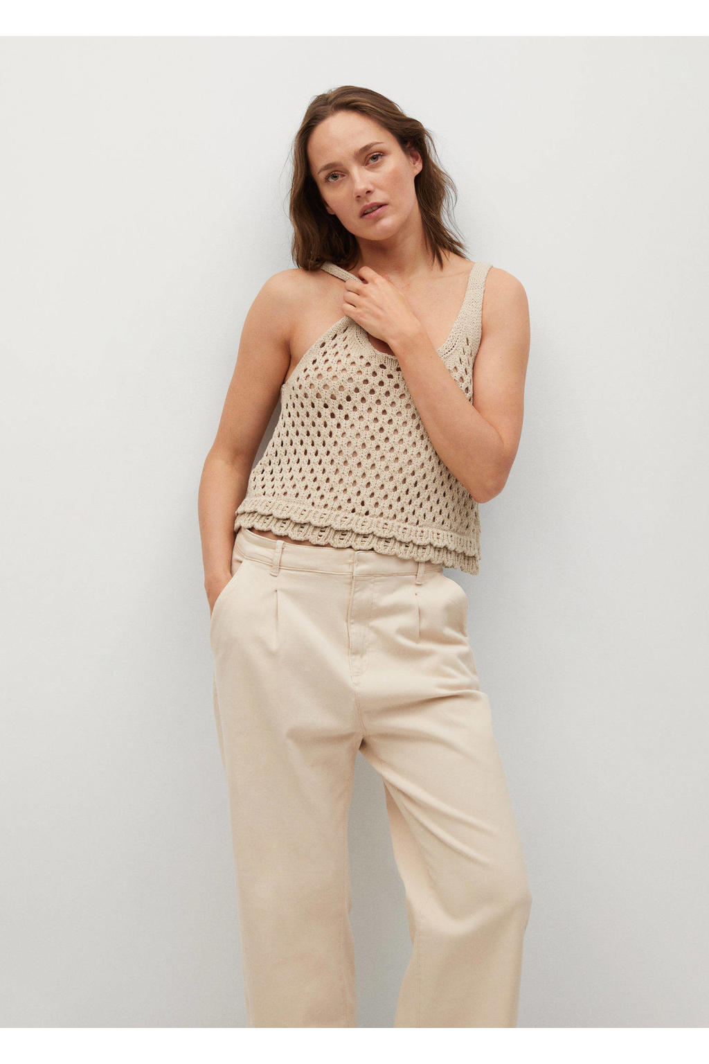 Mango top beige kopen? | Morgen in huis | wehkamp