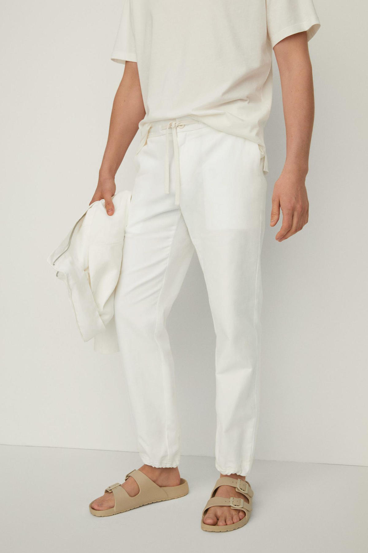 Mango Man regular fit chino ecru | wehkamp