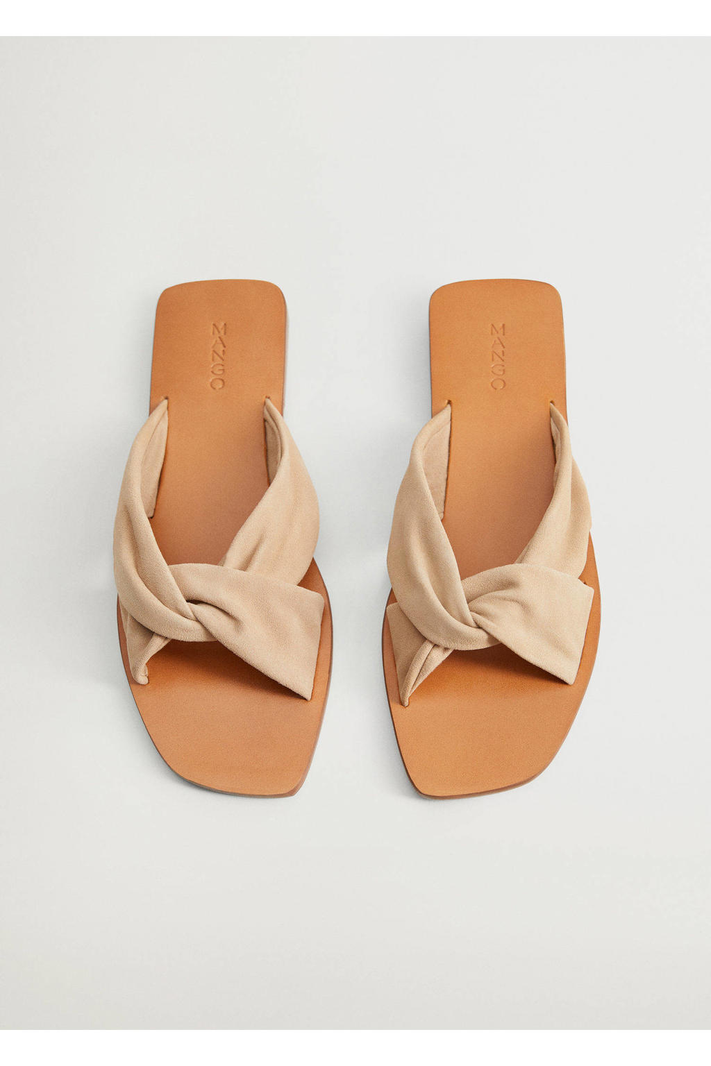 Mango suède slippers beige | wehkamp