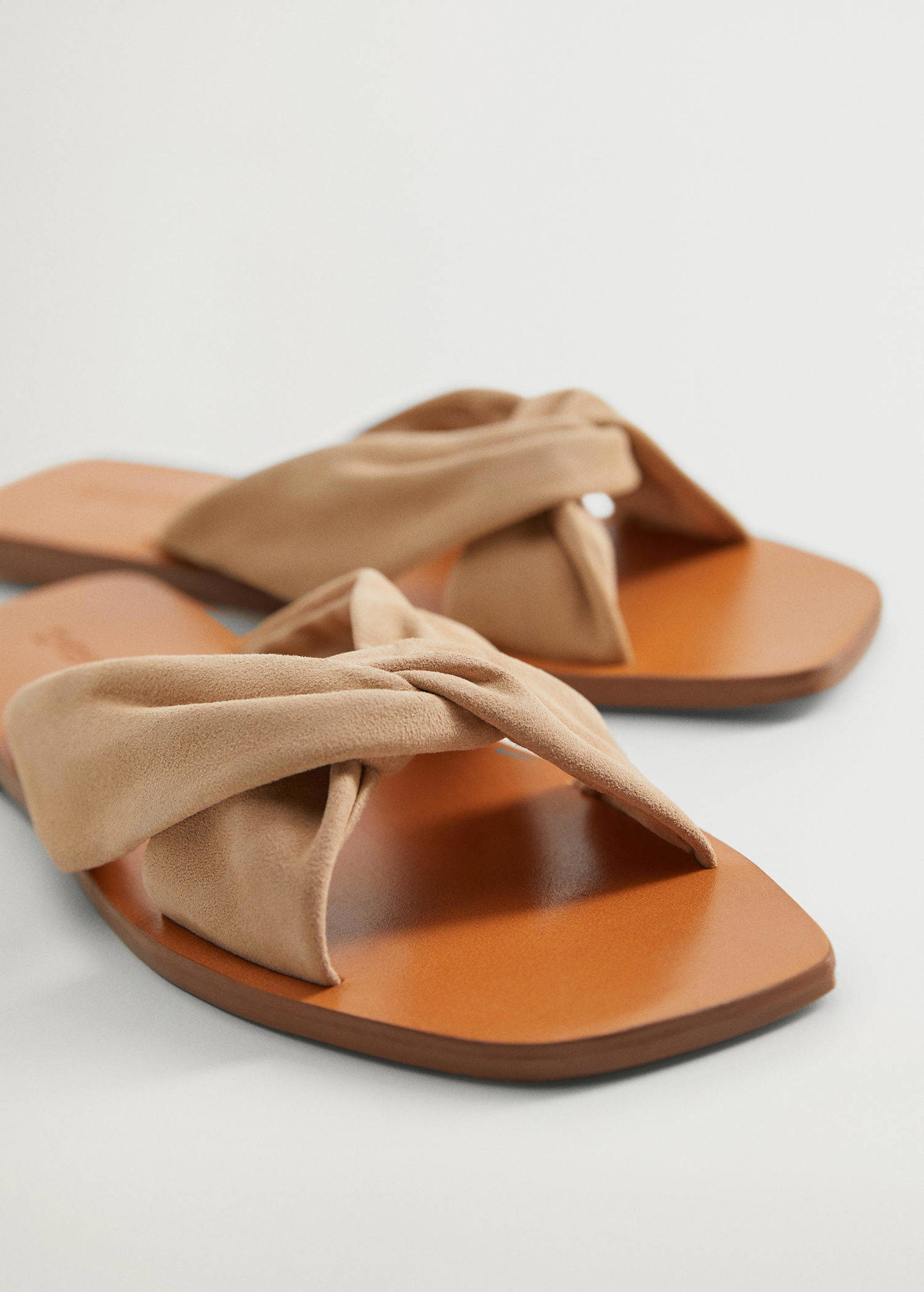 Mango suède slippers beige | wehkamp