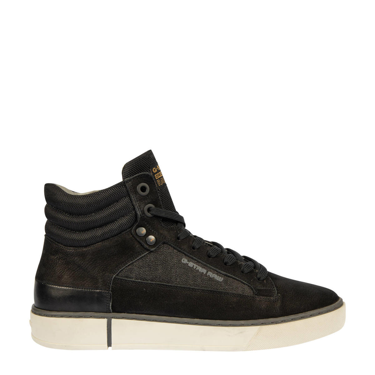G-STAR RAVOND MID BSC M suède sneaker zwart | wehkamp