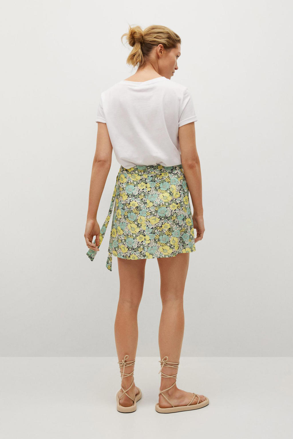 Mango gebloemde rok groen | wehkamp