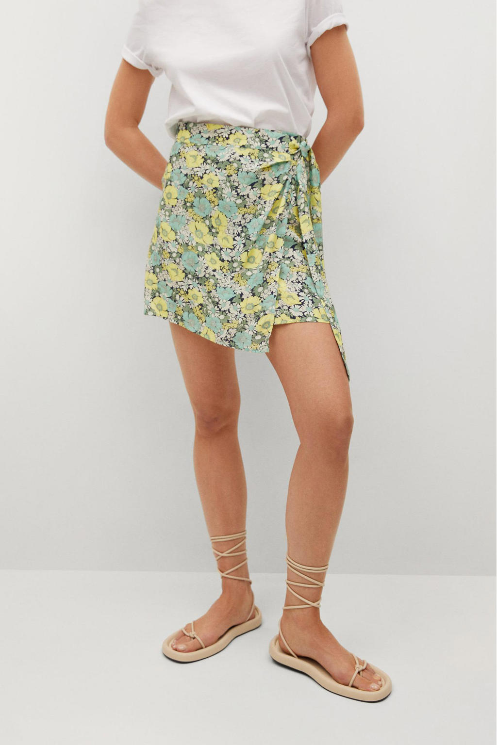 Mango gebloemde rok groen | wehkamp