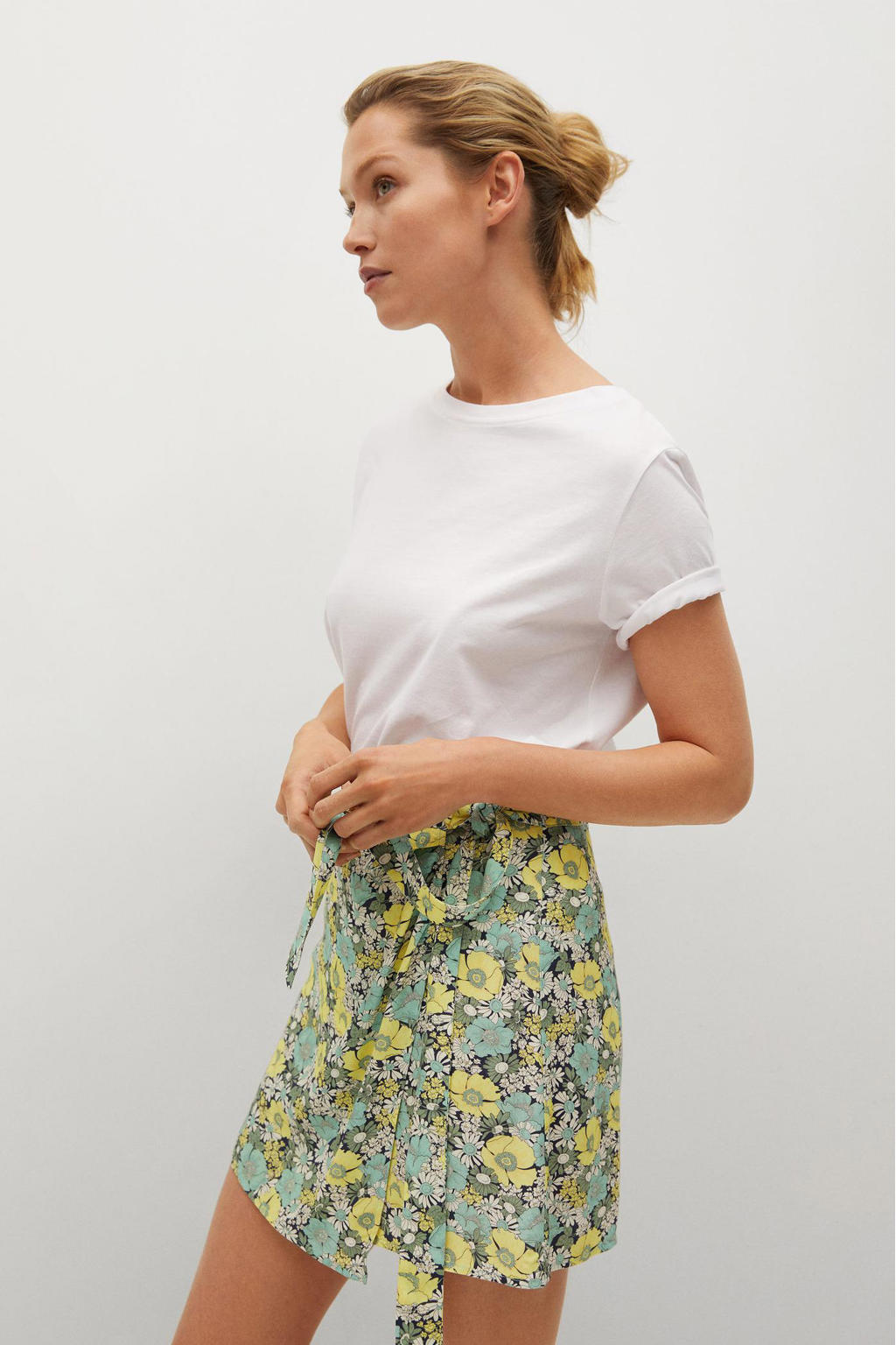 Mango gebloemde rok groen | wehkamp