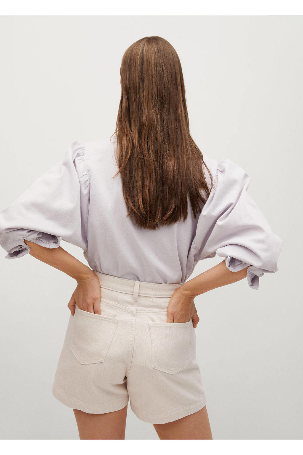 Mango high waist short ecru | wehkamp