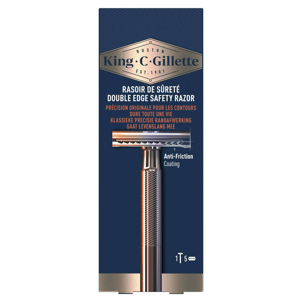 King C. Gillette double edge safety razor scheermesjes | wehkamp