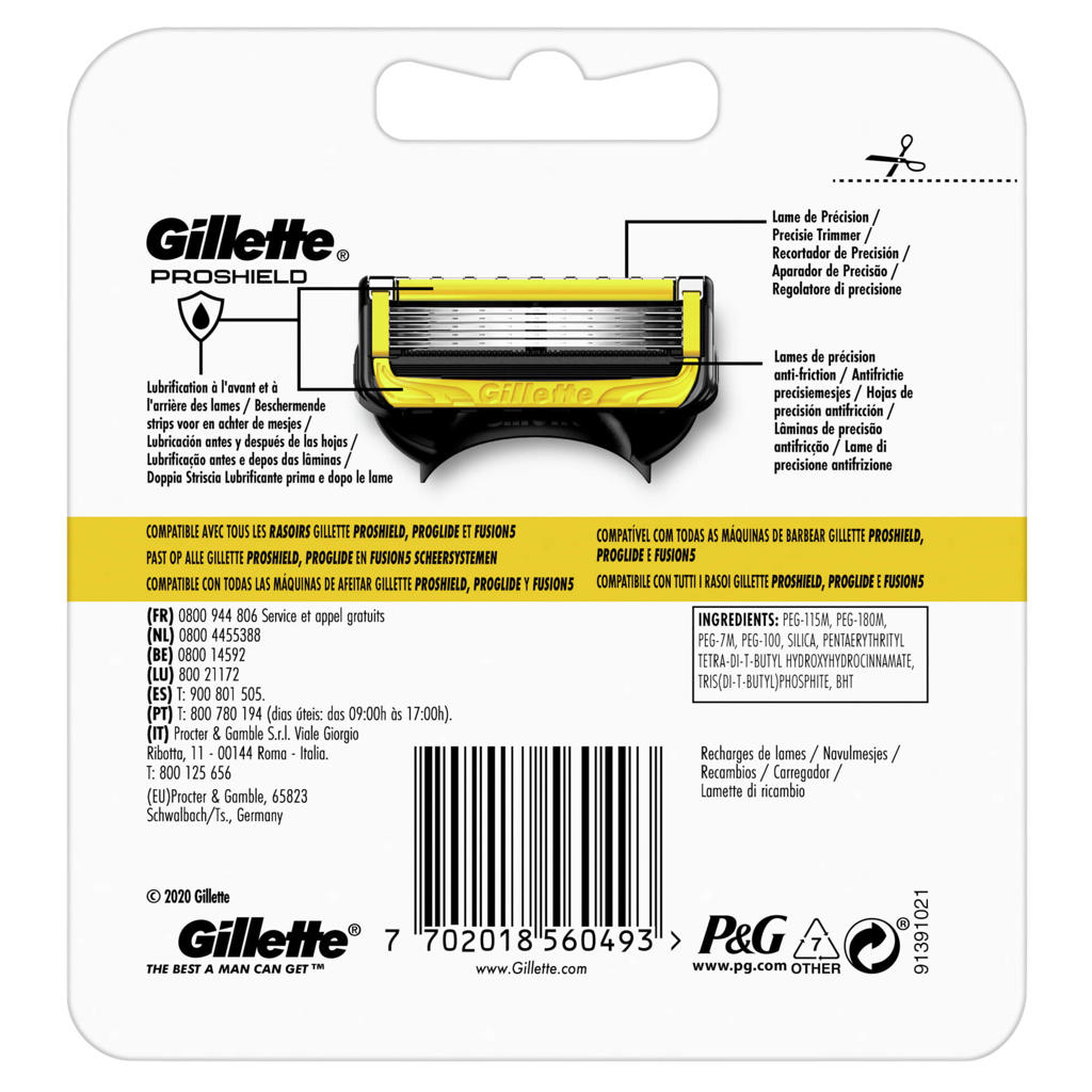 Gillette Gillette ProShield Scheermesjes - 3 Navulmesjes | wehkamp