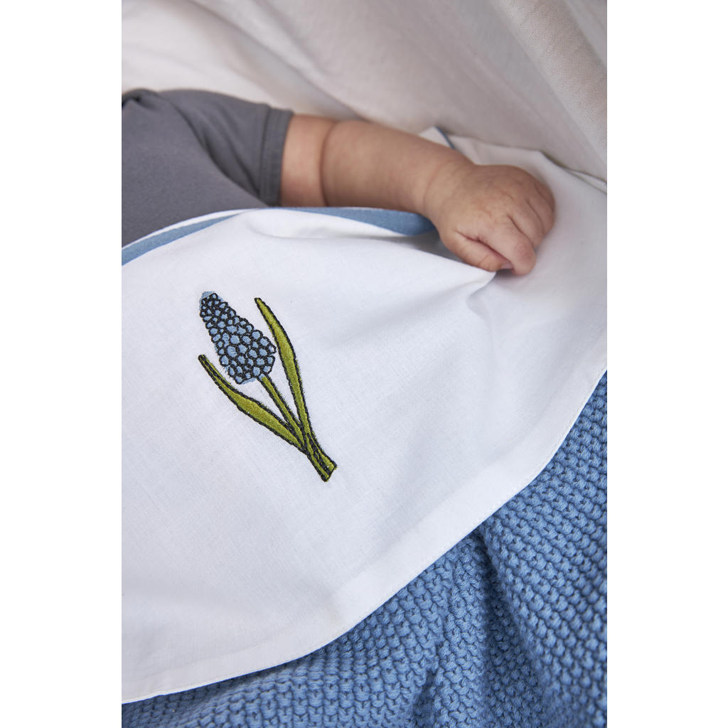Meyco baby ledikantlaken 100x150 cm wit/Blue grapes | wehkamp