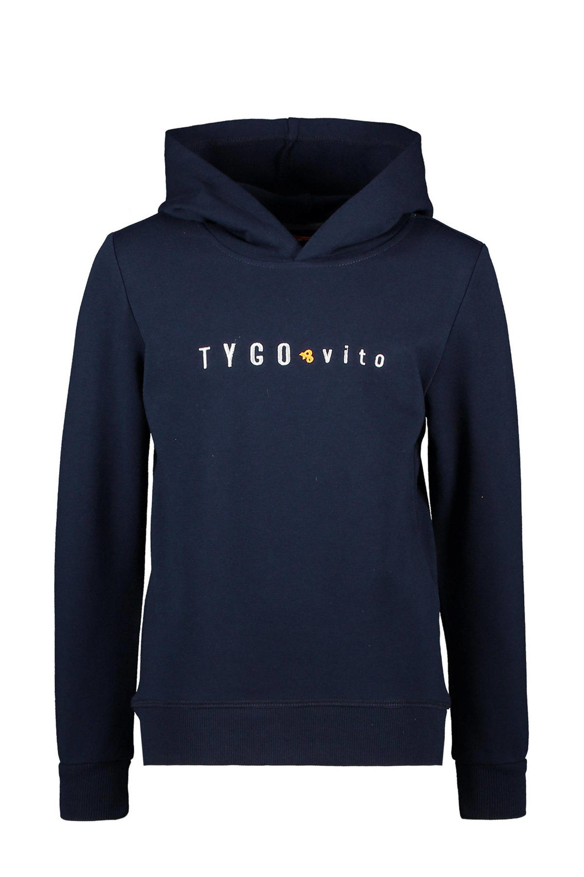 TYGO & vito hoodie met logo donkerblauw | wehkamp