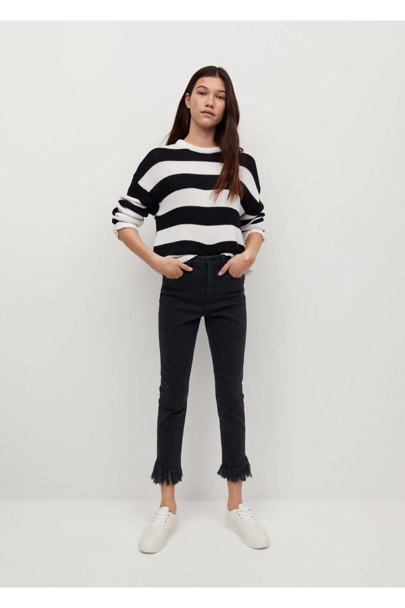 Mango Kids straight fit jeans zwart | wehkamp