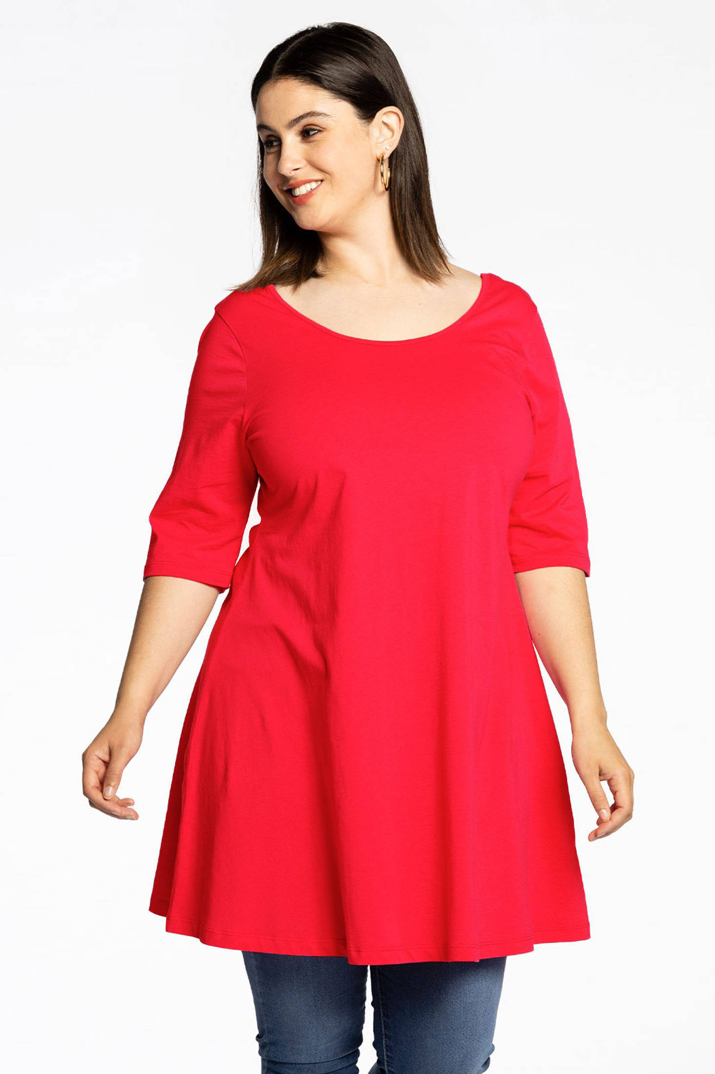 Yoek tuniek COTTON rood kopen? | Morgen in huis | wehkamp