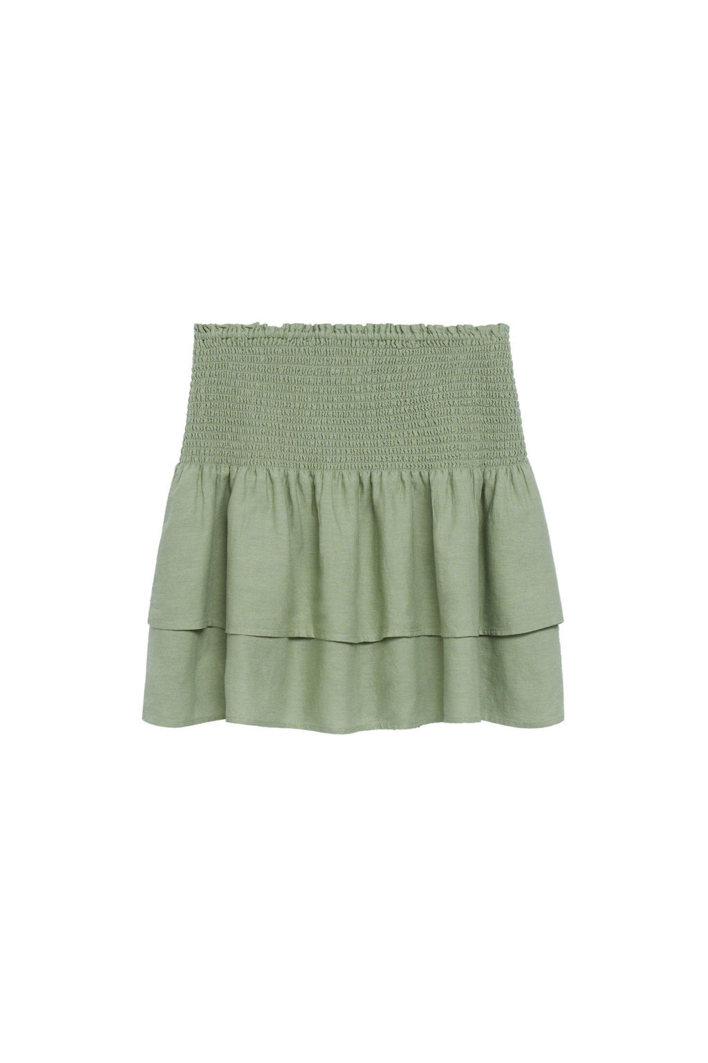 Mango rok met volant groen kopen? | Morgen in huis | wehkamp