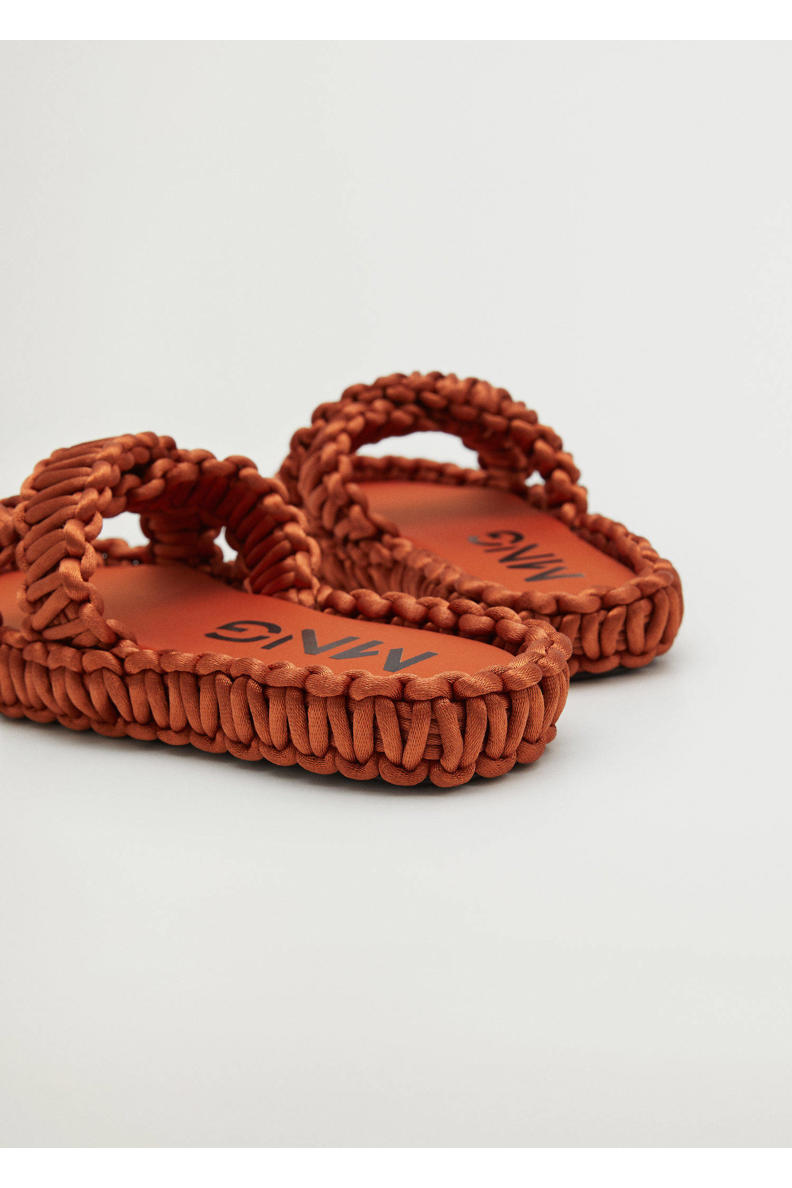 Mango slippers oranjebruin kopen? | Morgen in huis | wehkamp